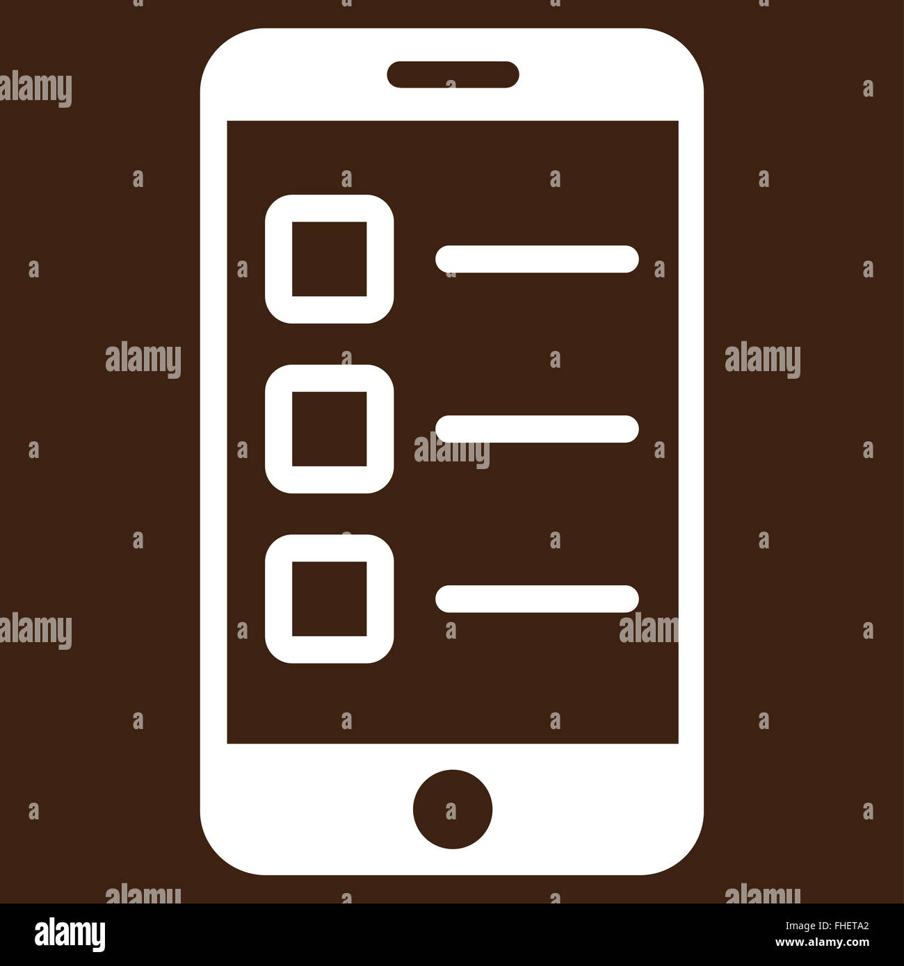 Mobile test icon Stock Photo - Alamy