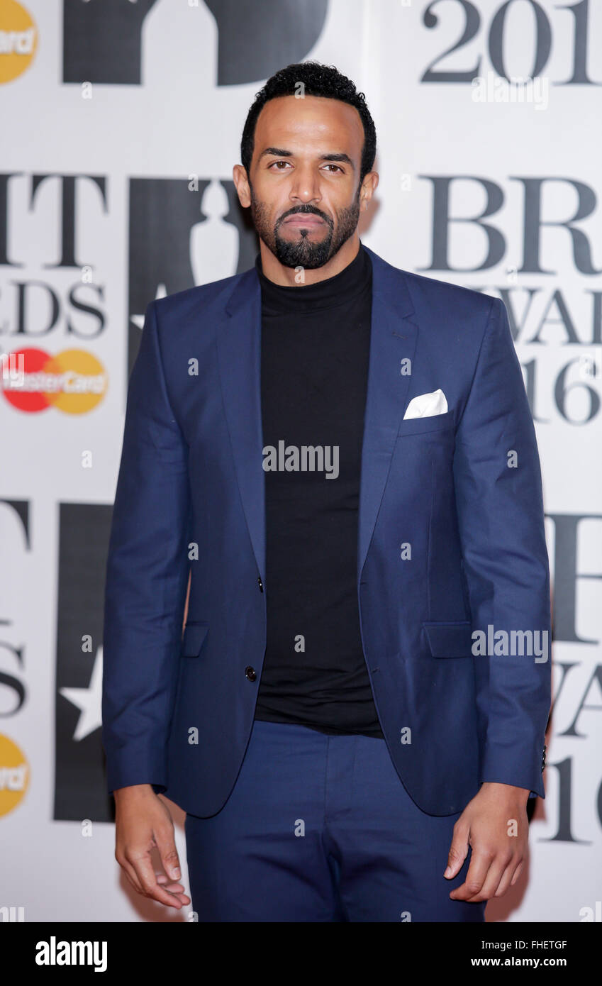 Craig david arrives brit awards hi-res stock photography and images - Alamy