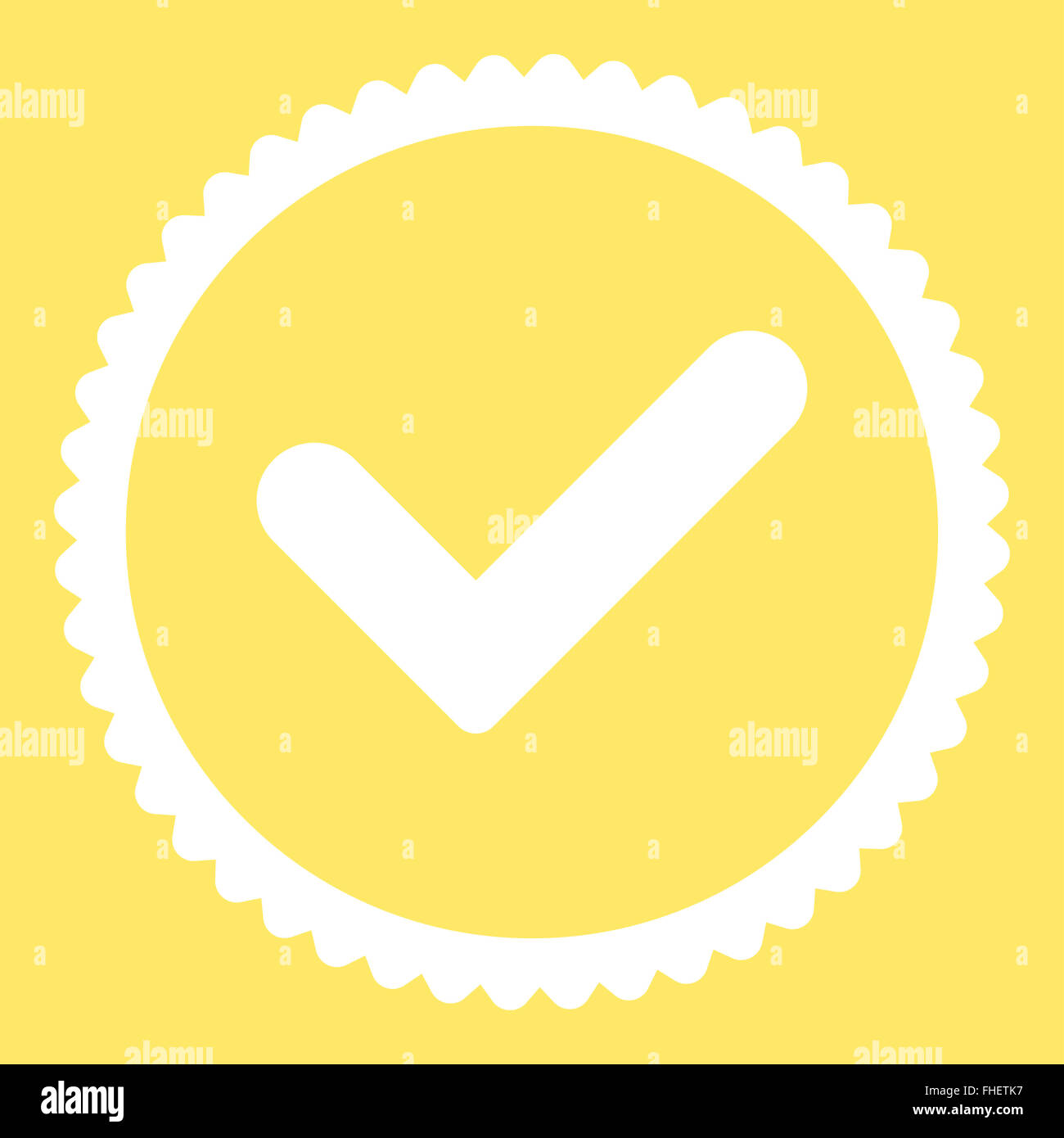 Yes flat white color round stamp icon Stock Photo - Alamy