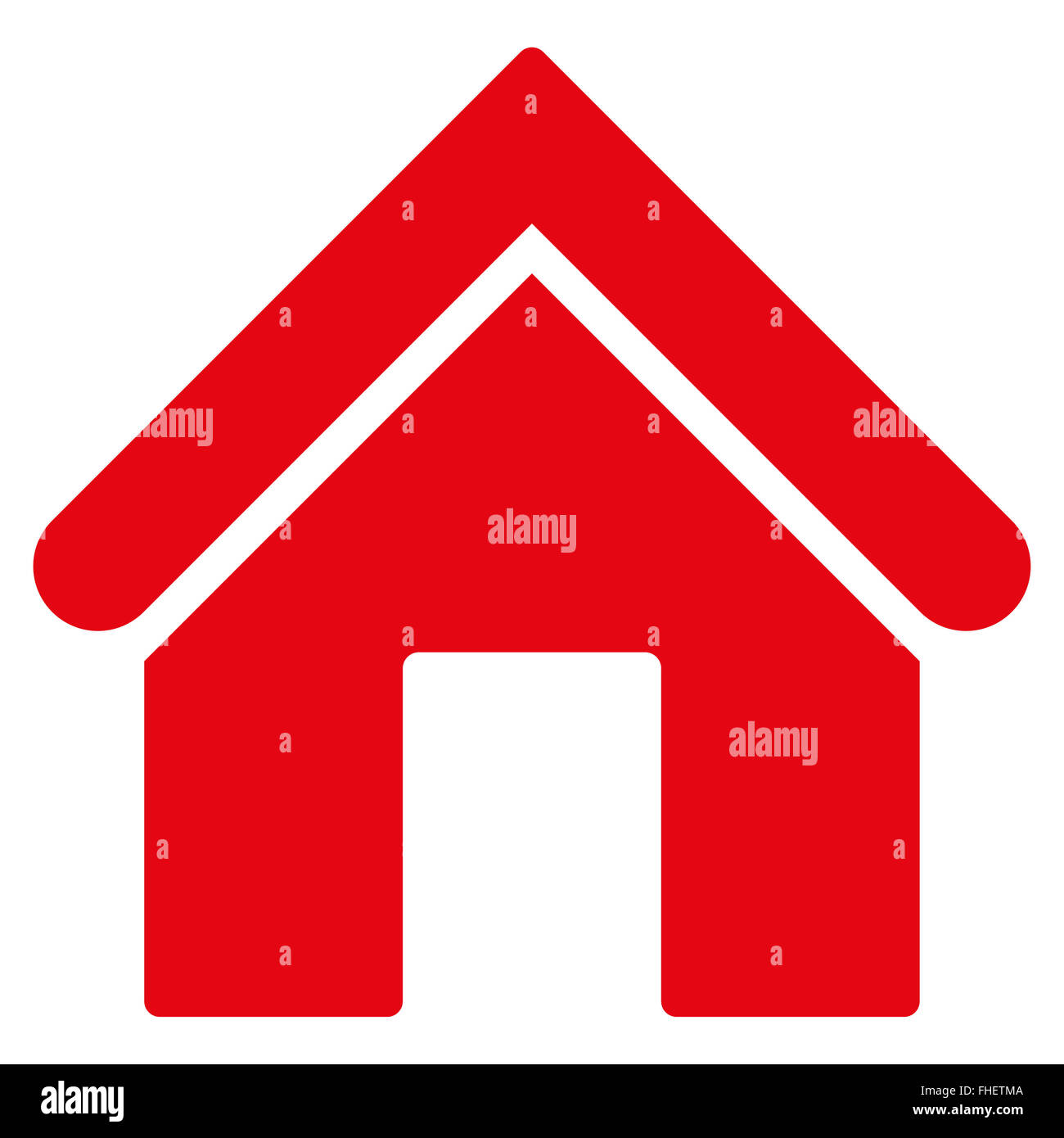 Home flat red color icon Stock Photo - Alamy