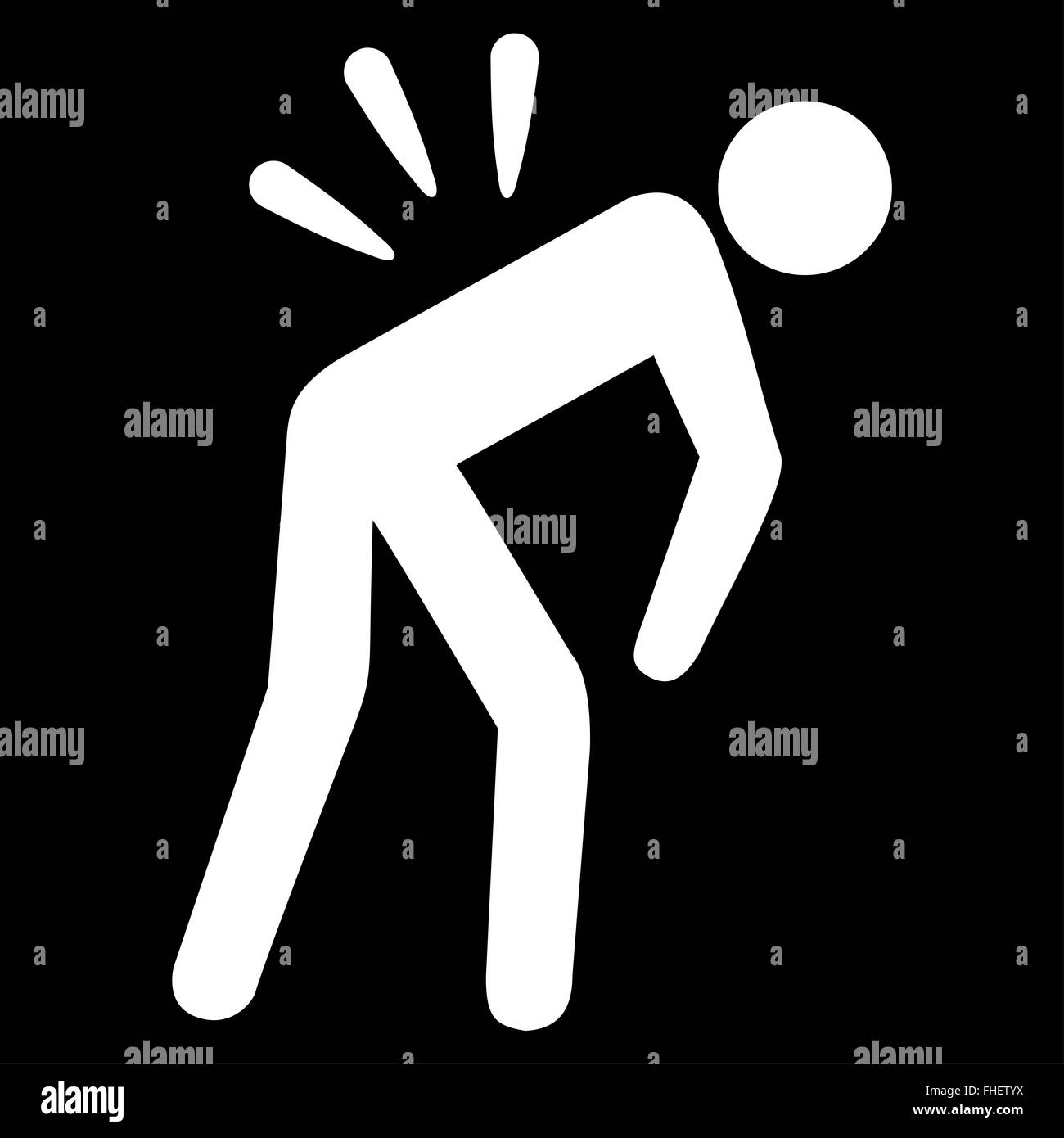 Back ache silhouette Black and White Stock Photos & Images - Alamy