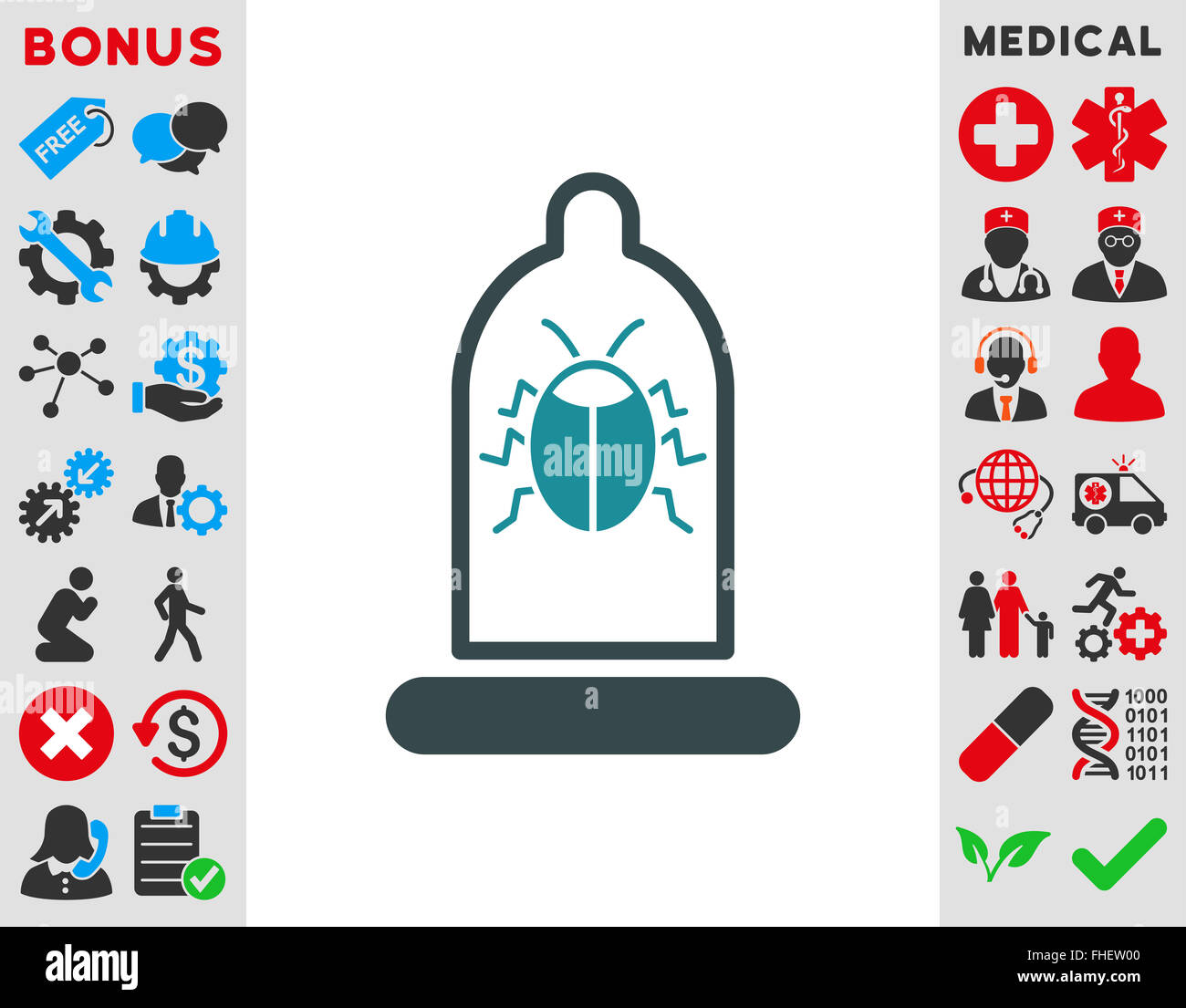 Bug Protection Icon Stock Photo - Alamy