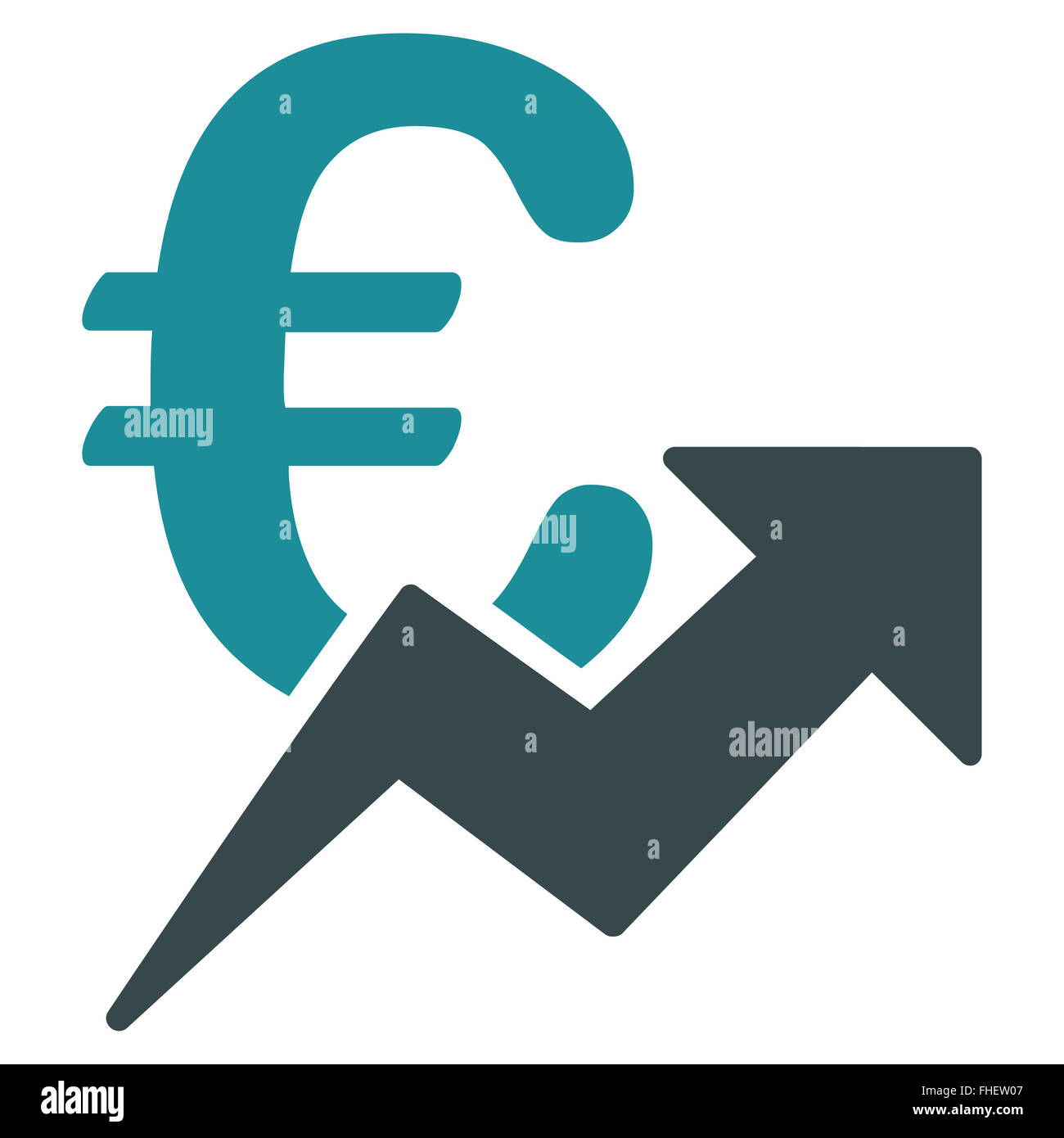 Euro Growth Icon Stock Photo - Alamy