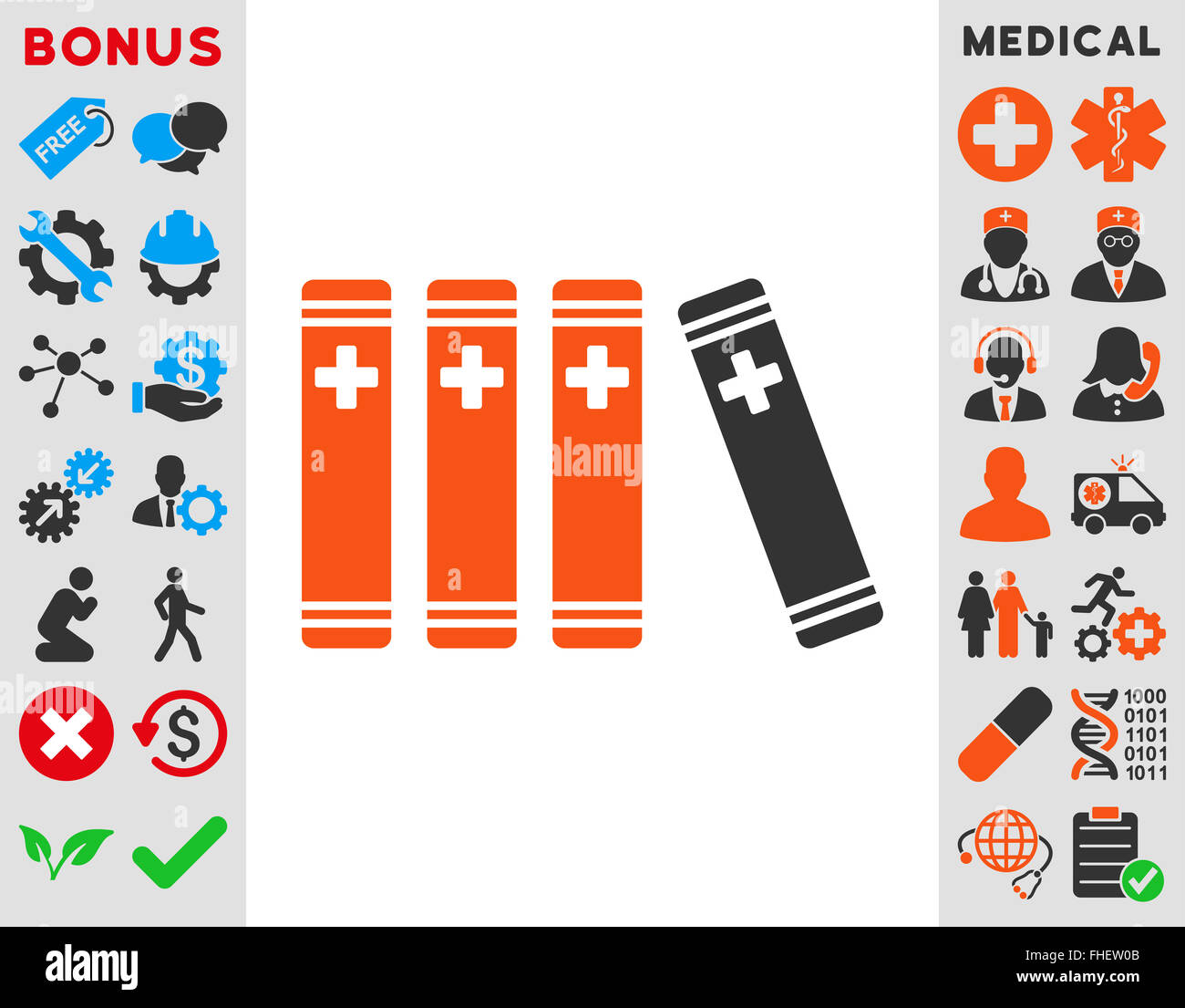 Medical Books Icon Stock Photo - Alamy