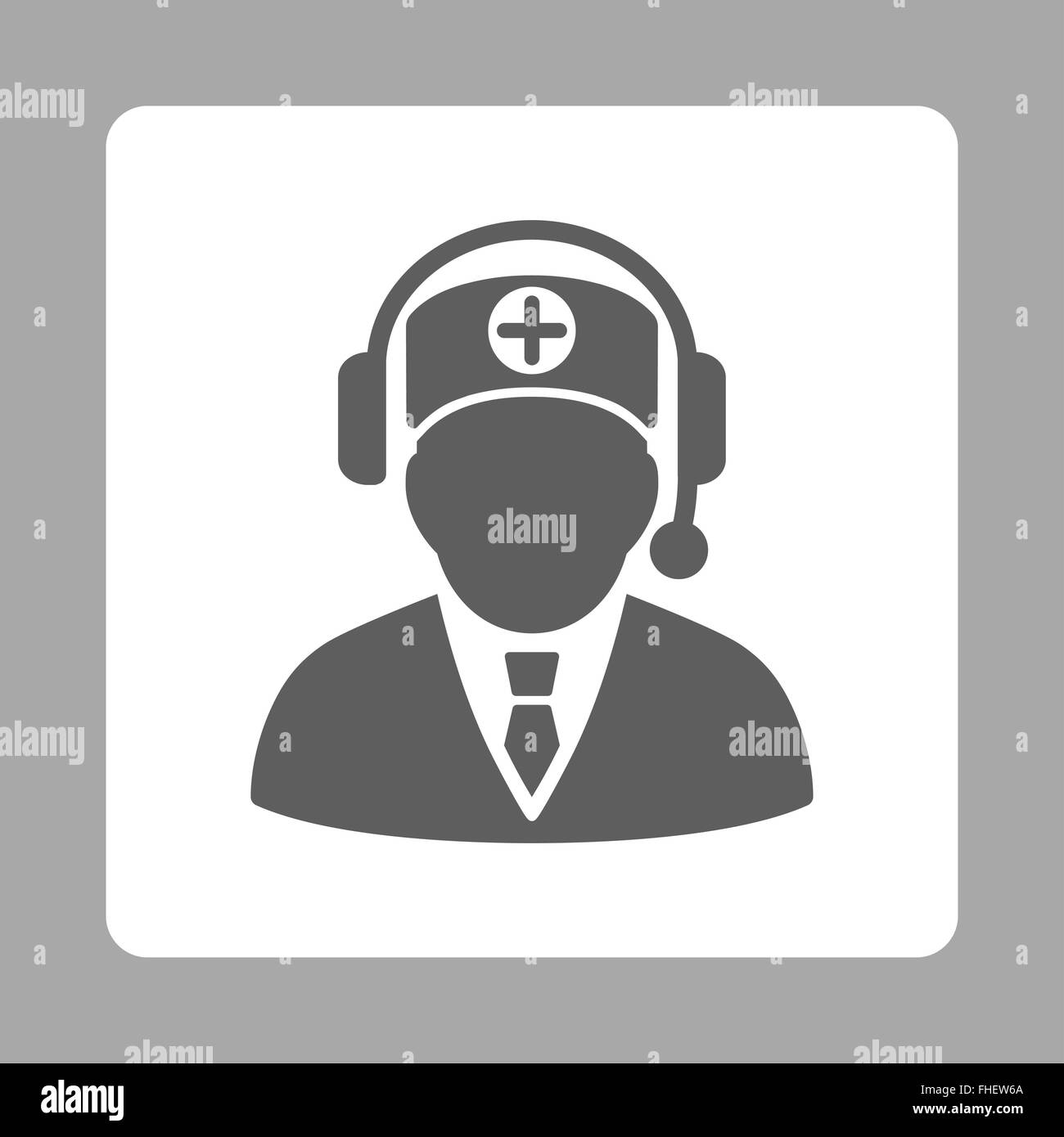 Medical Manager Flat Button Stock Photo - Alamy