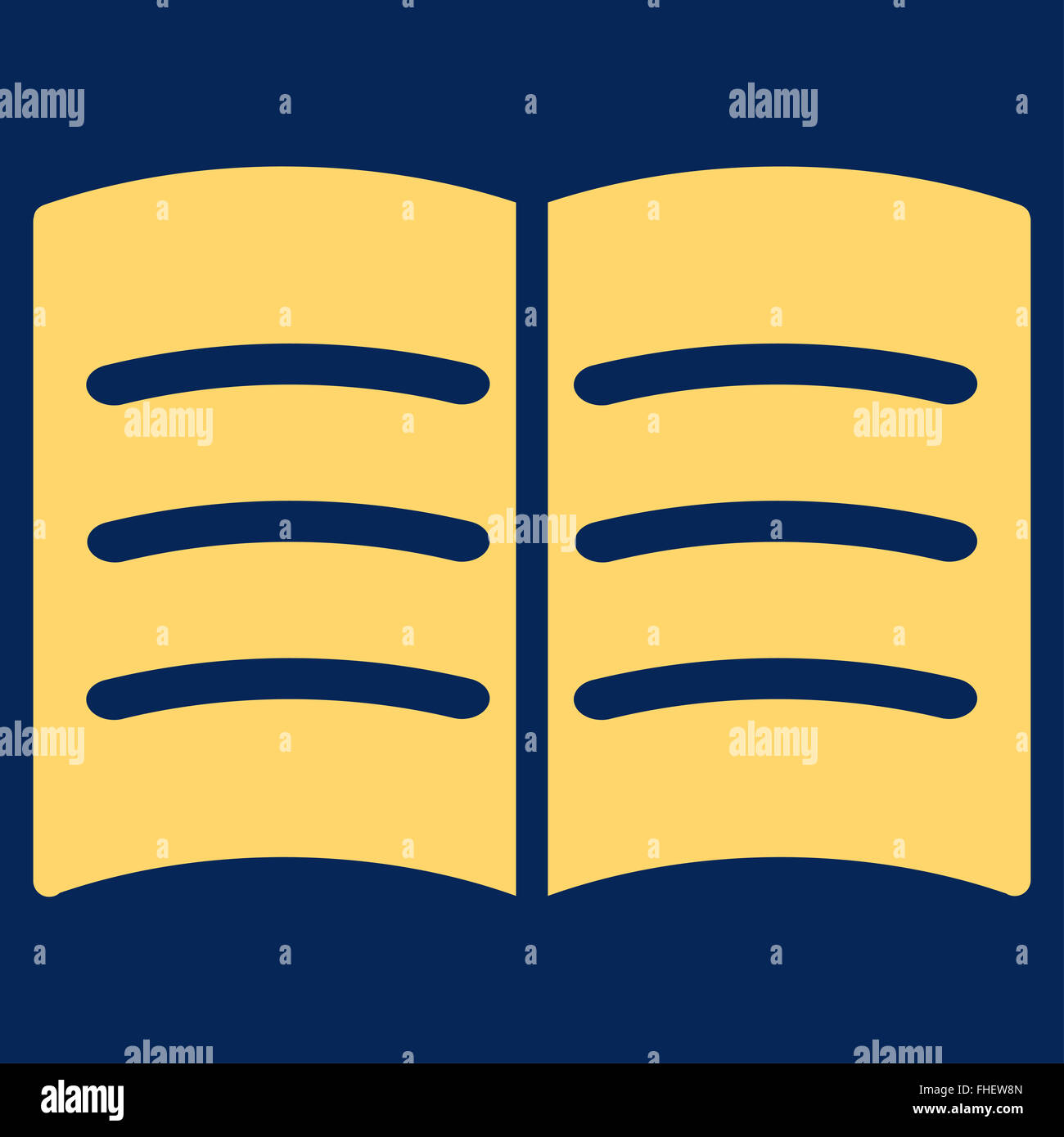 Open Book Flat Icon Stock Photo - Alamy
