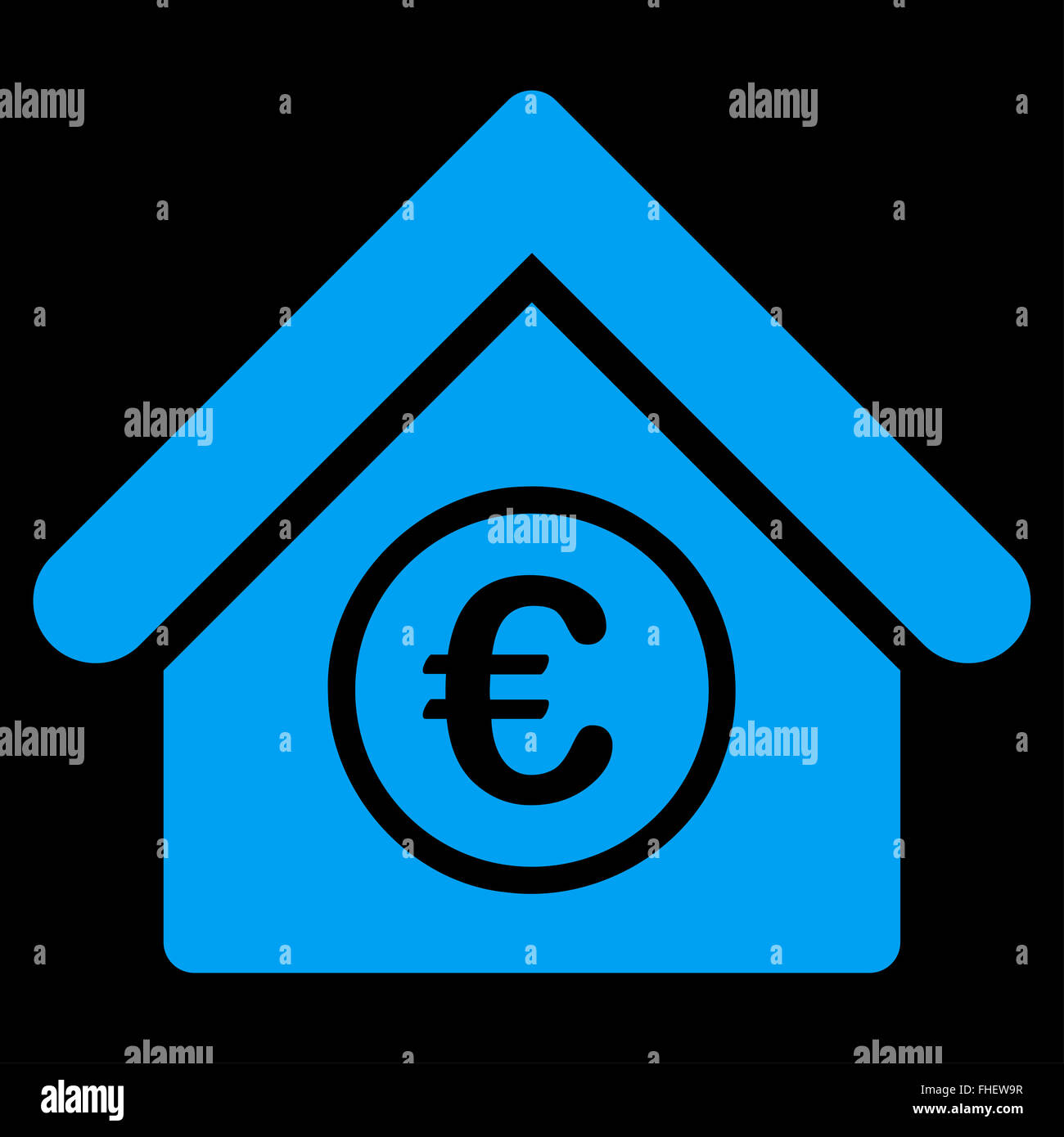 Euro Financial Center Icon Stock Photo - Alamy