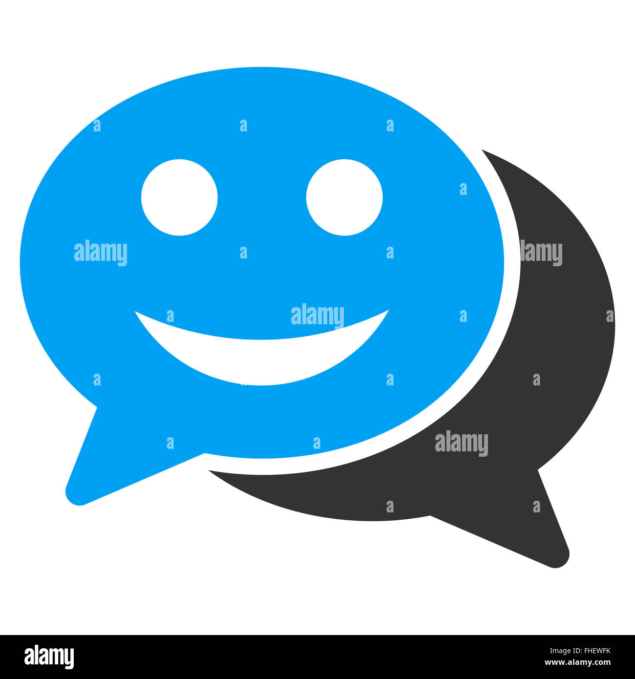 Happy Chat Icon Stock Photo - Alamy