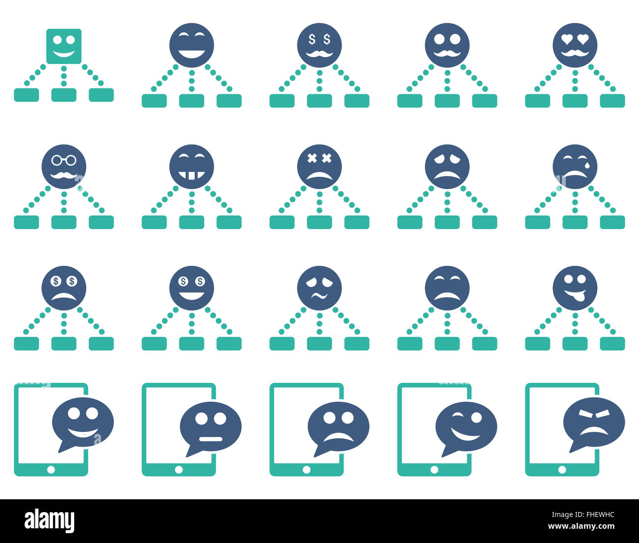 Emotion hierarchy and SMS icons Stock Photo - Alamy