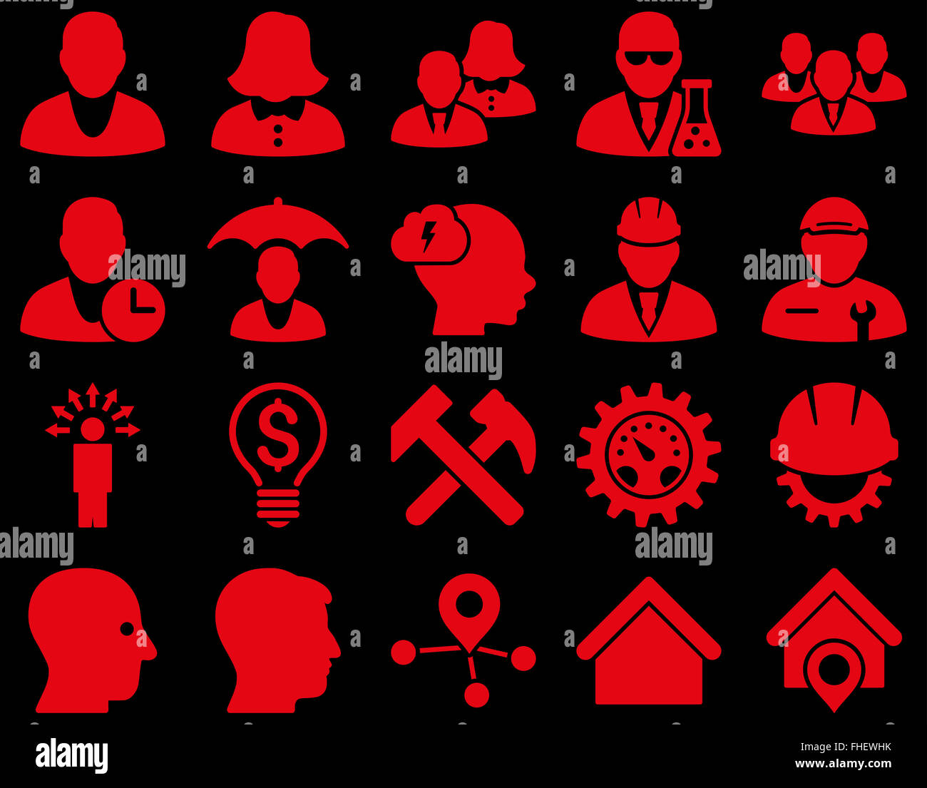 Client and business icon set Stock Photo - Alamy