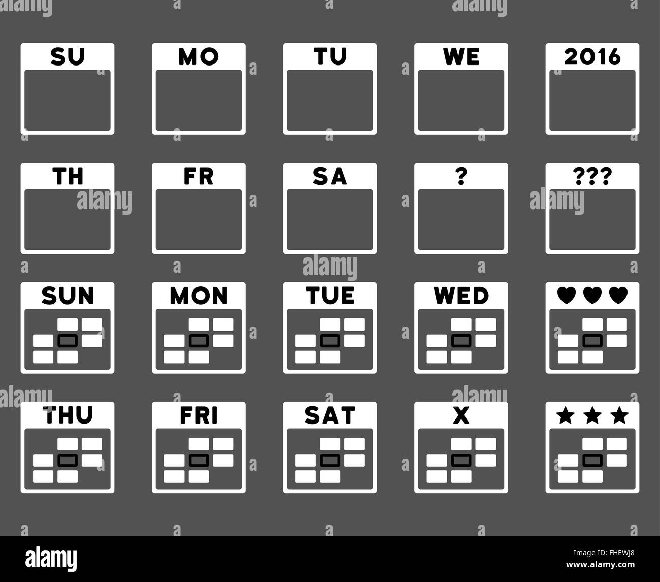 Calendar Days Icon Stock Photo - Alamy