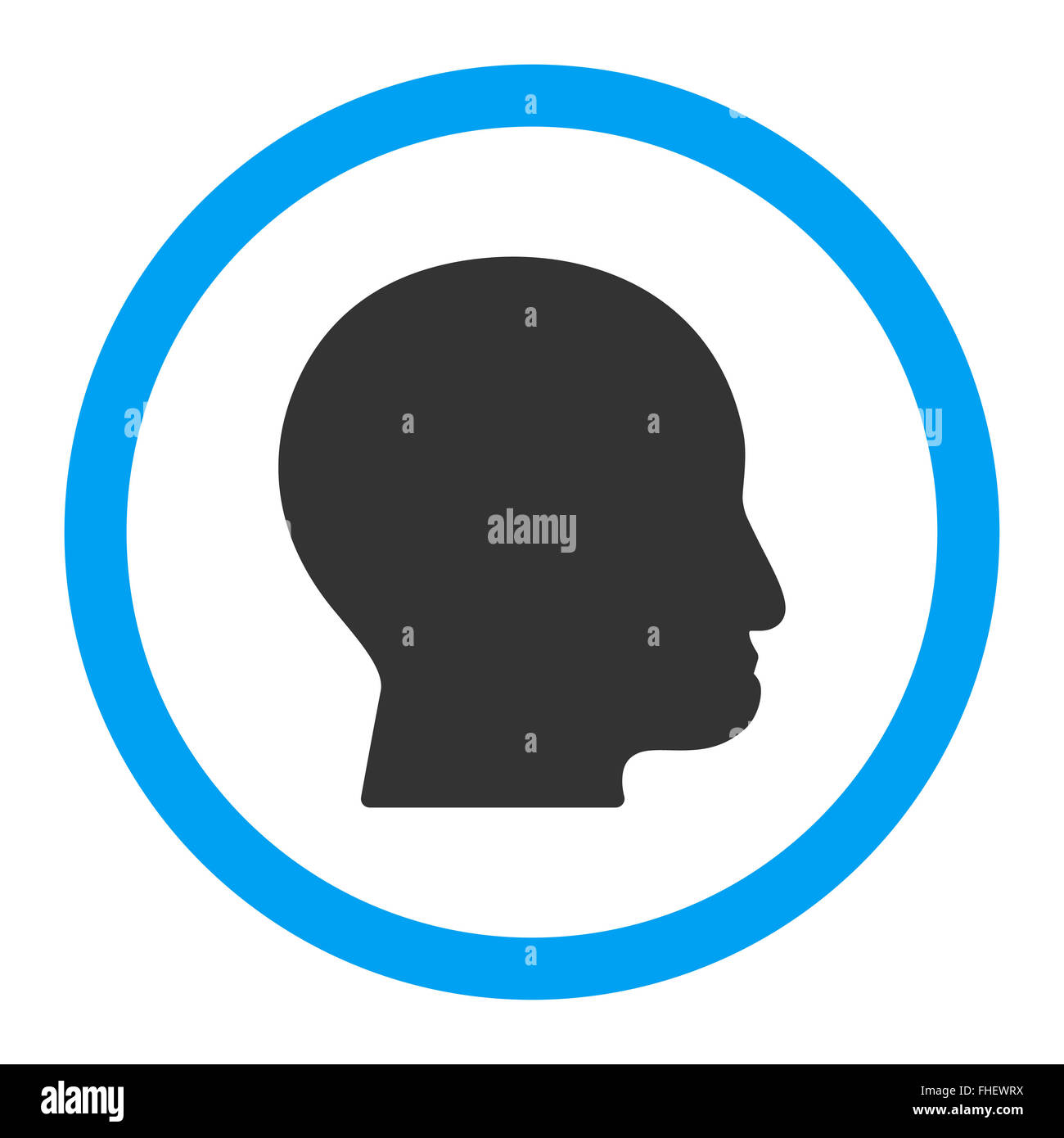 Bald Head Rounded Vector Icon Stock Photo - Alamy