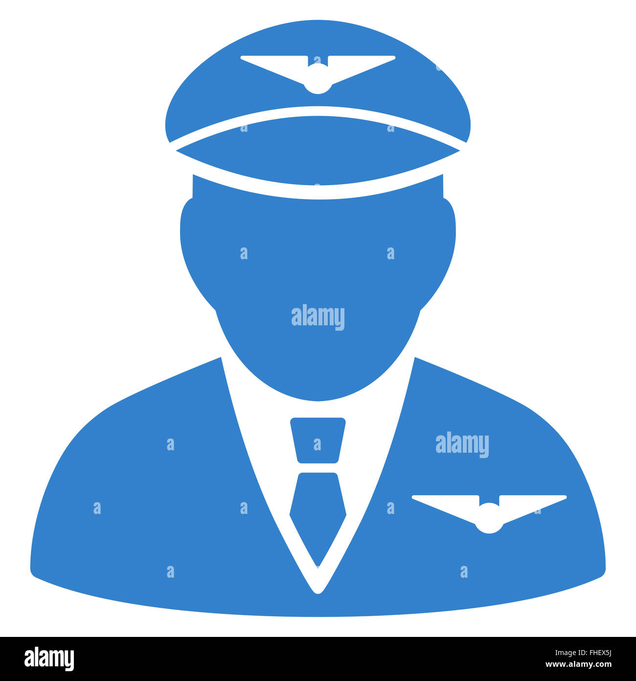 Pilot Flat Icon Stock Photo - Alamy