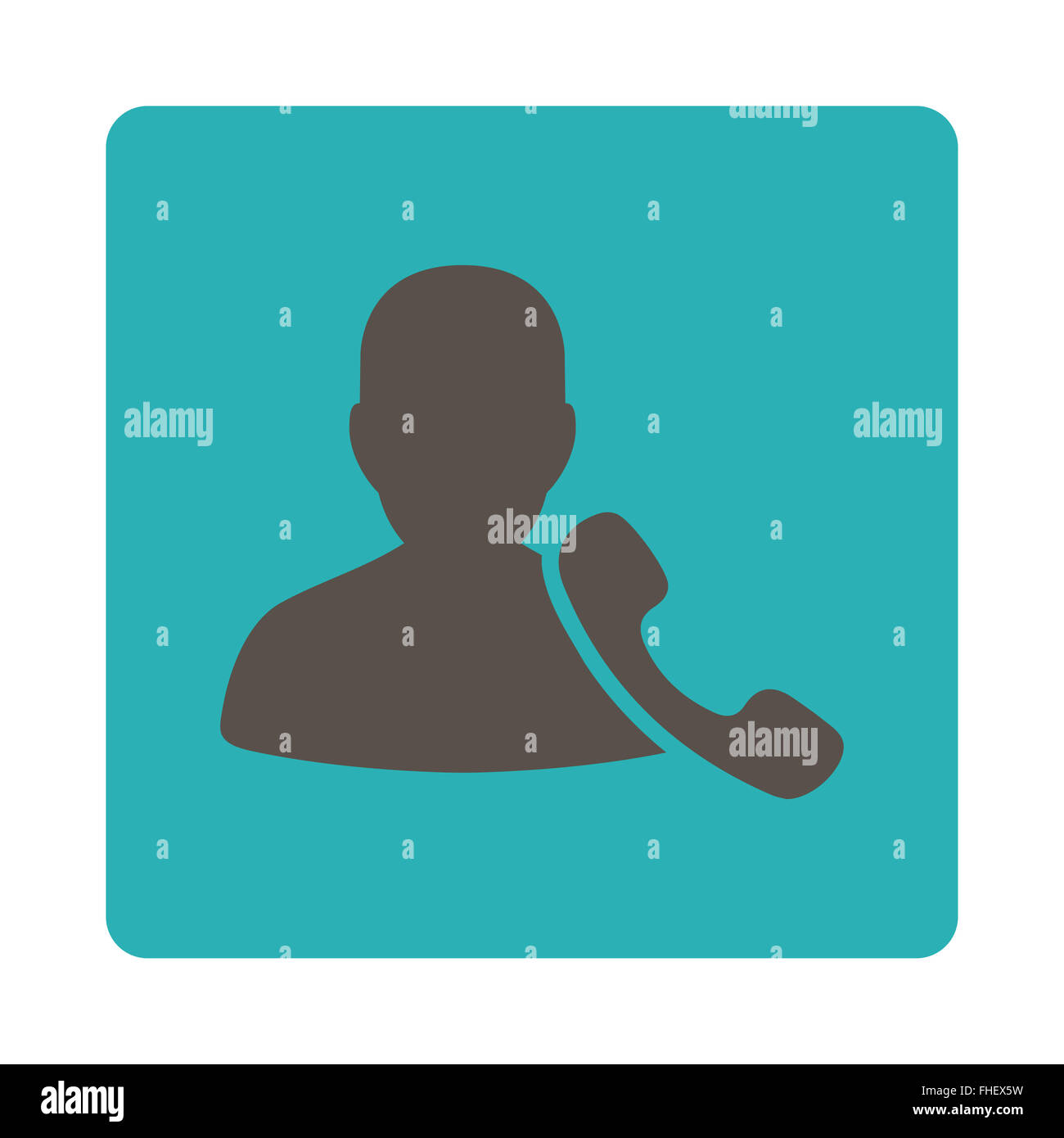 Phone Support Icon Stock Photo - Alamy