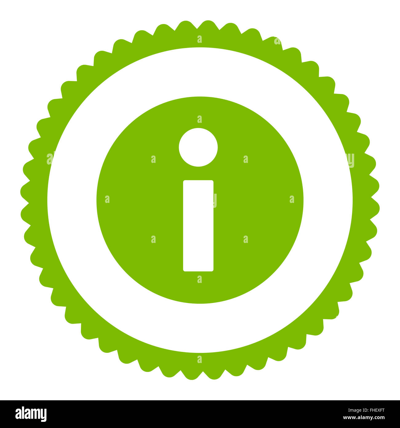 Information flat eco green color round stamp icon Stock Photo - Alamy