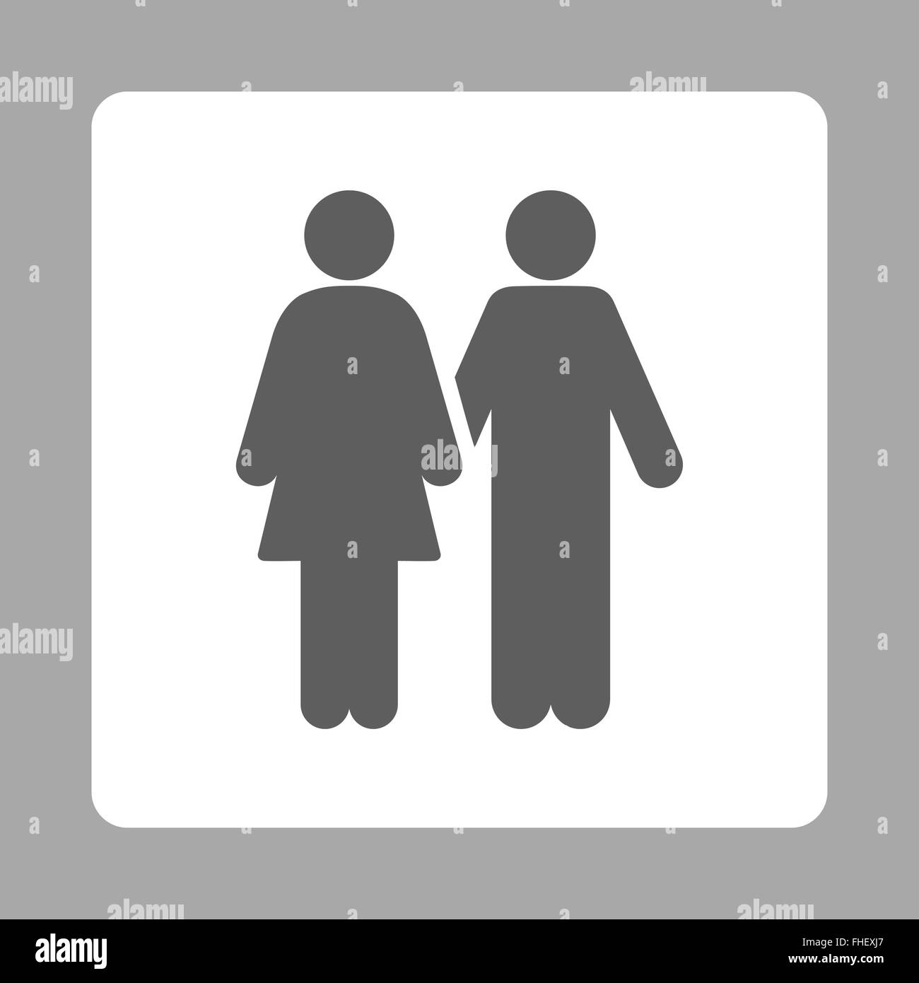 Human Couple Rounded Square Button Stock Photo - Alamy