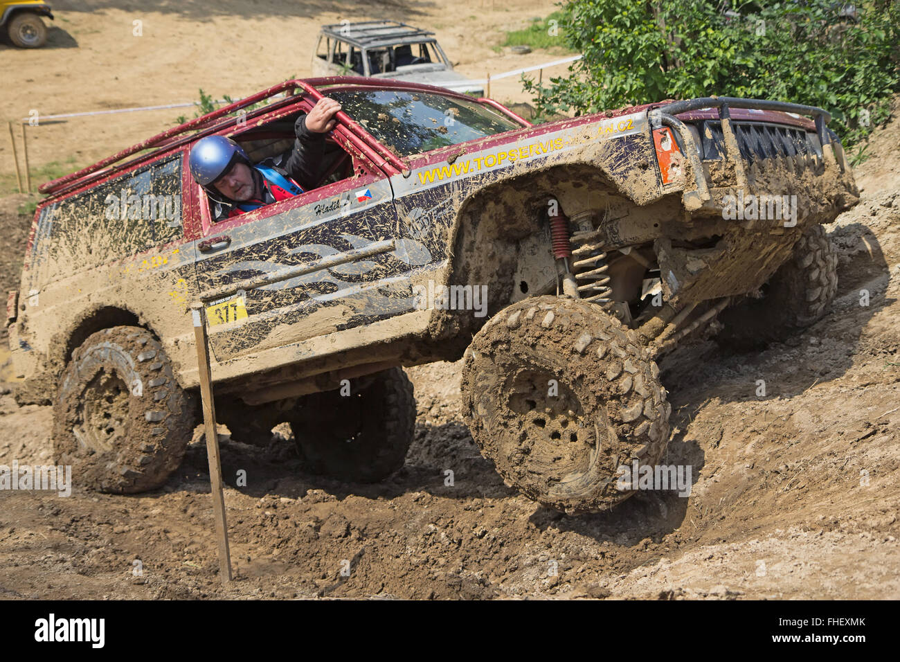 4x4 vehicle on slope hi-res stock photography and images - Alamy