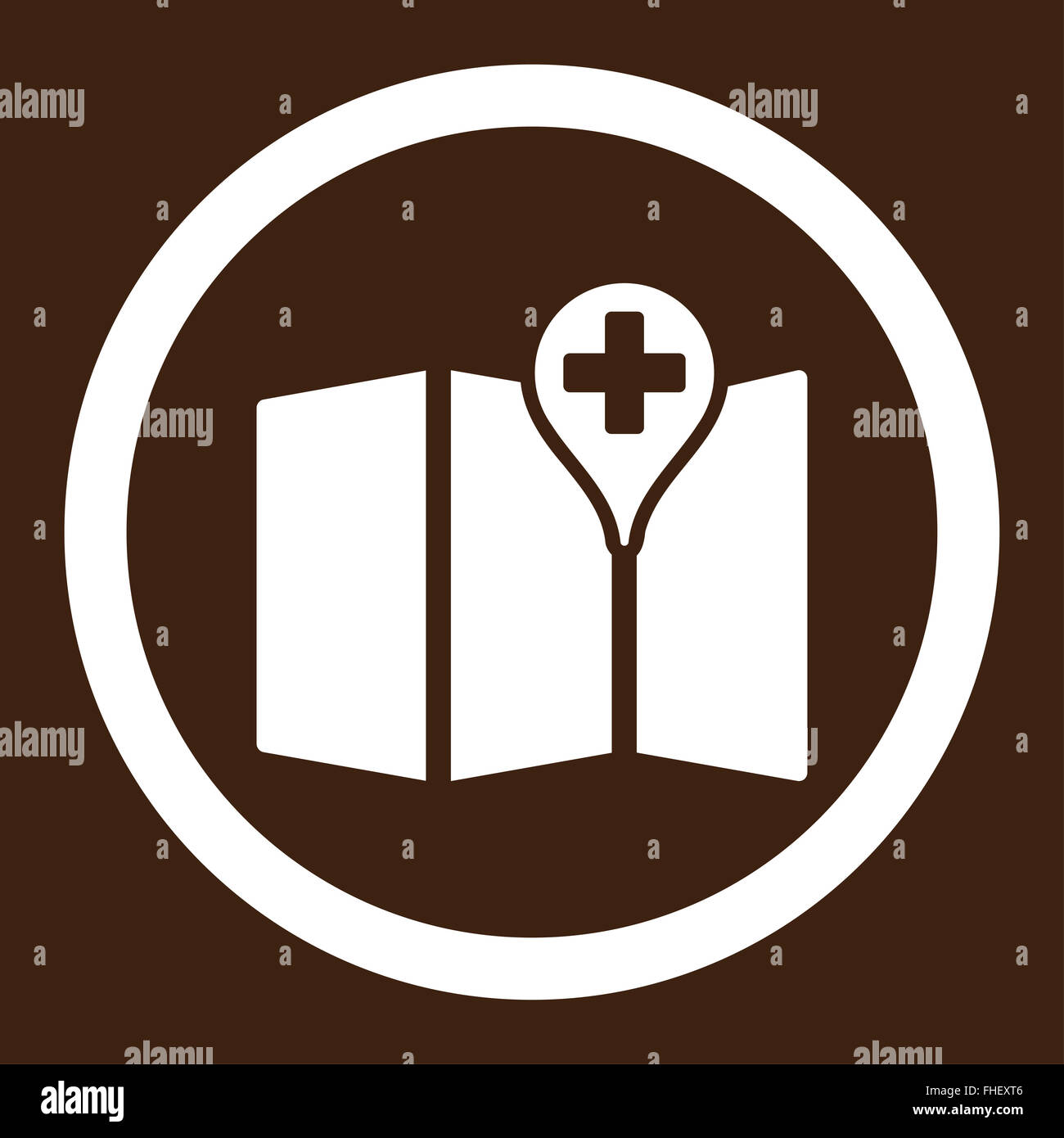 Medical Map Rounded Vector Icon Stock Photo - Alamy