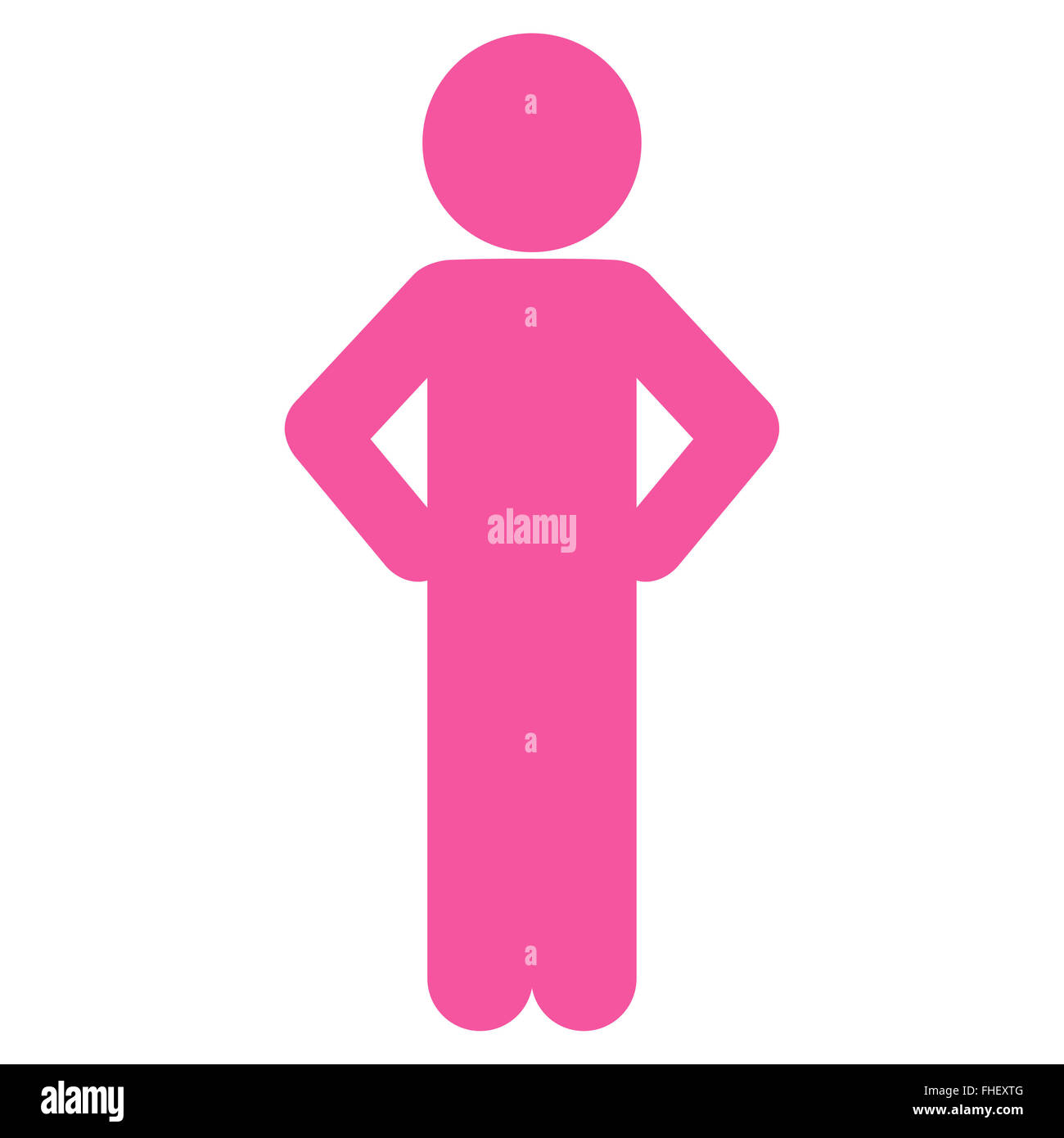 Figure Akimbo Icon Stock Photo - Alamy