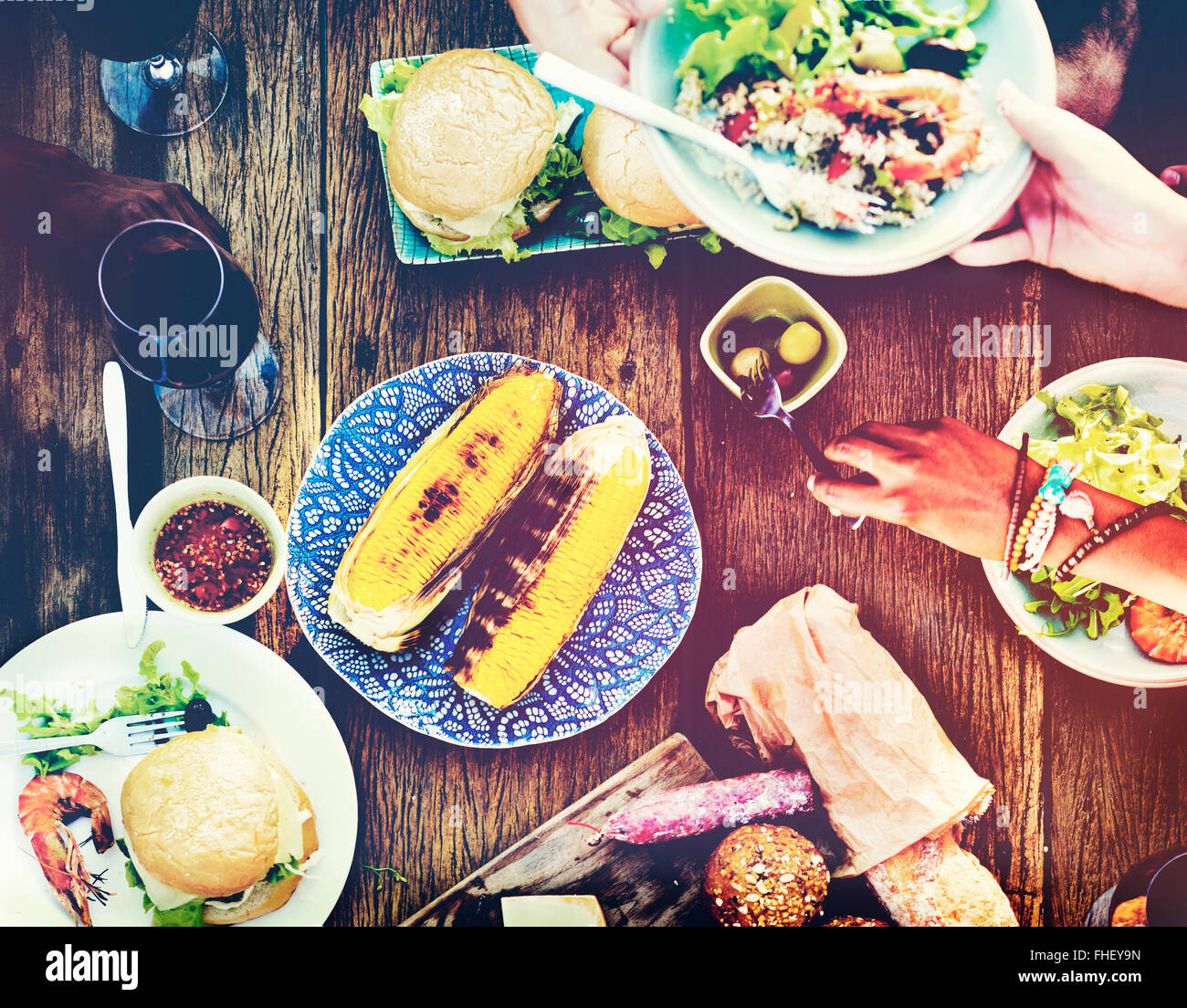 Lunch Launcheon Outdoor Dining People Concept Stock Photo - Alamy