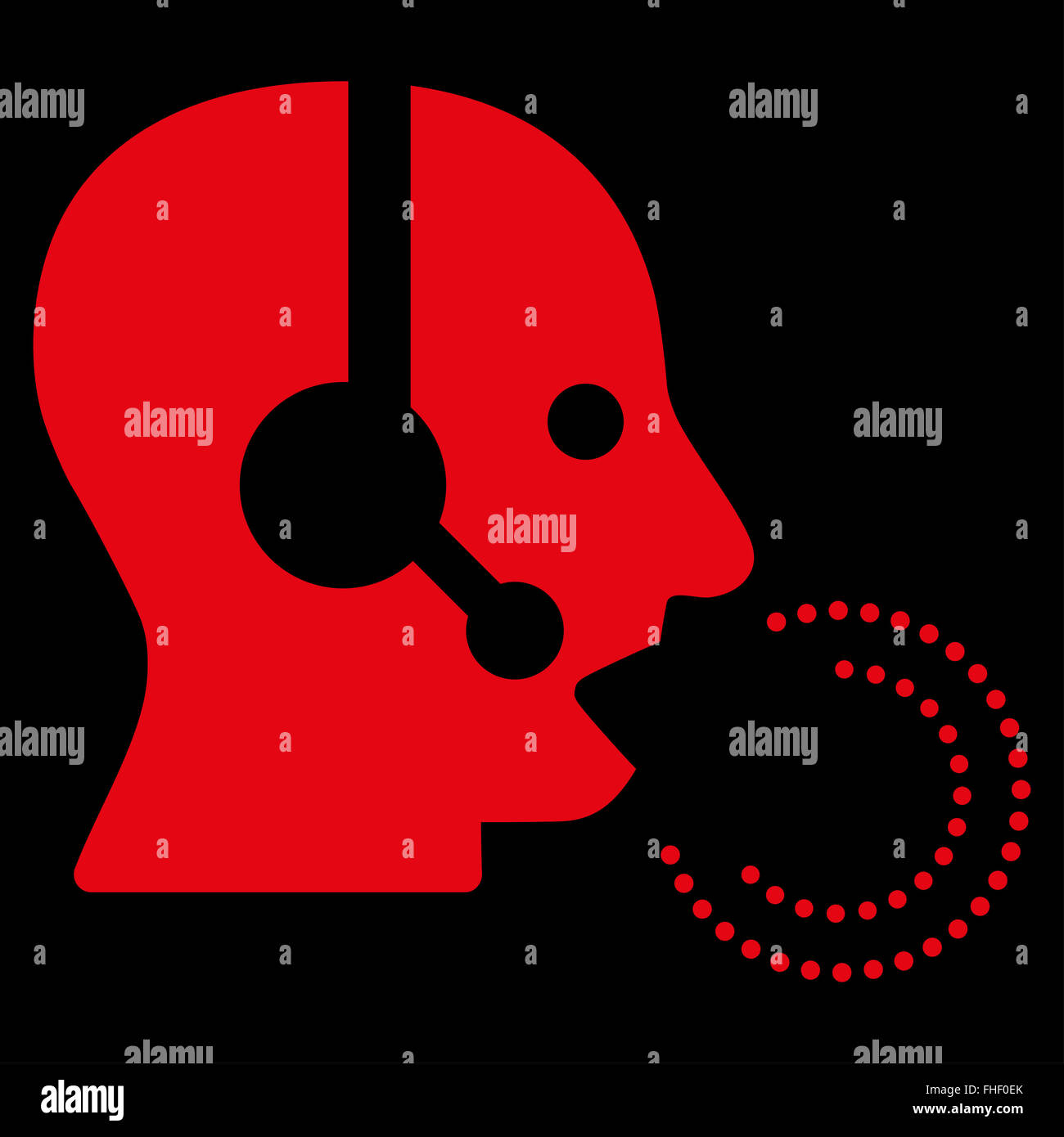 Operator Speech Flat Icon Stock Photo - Alamy