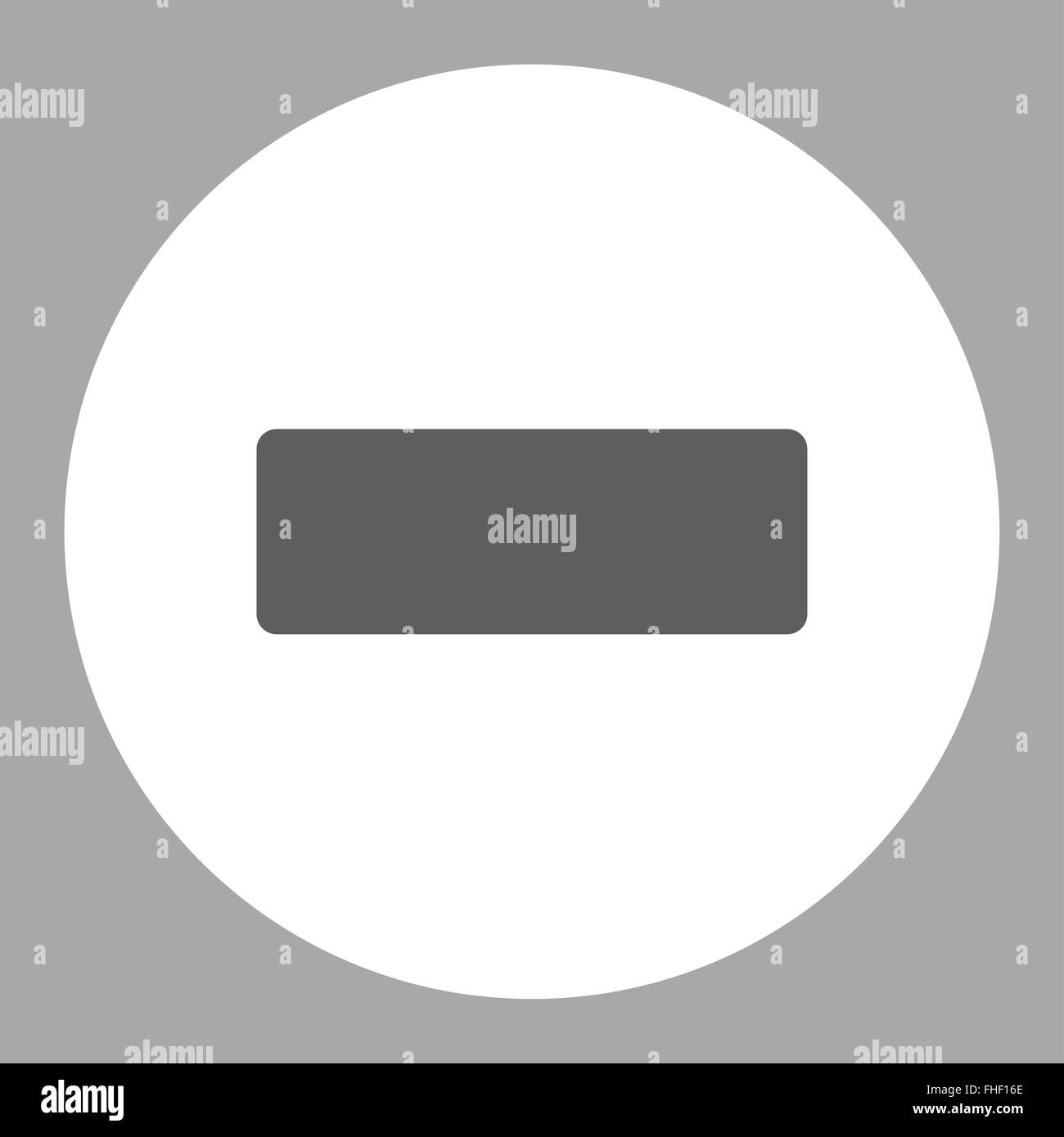 Minus flat dark gray and white colors round button Stock Photo - Alamy