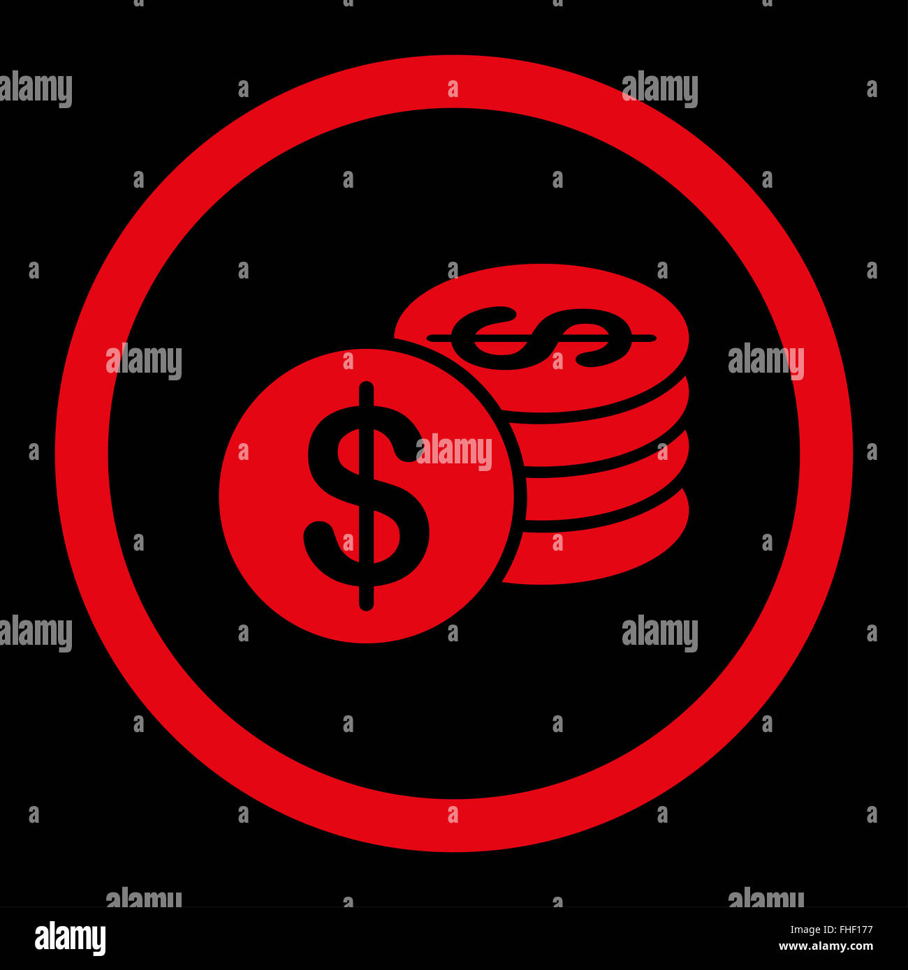Dollar Coins icon Stock Photo - Alamy