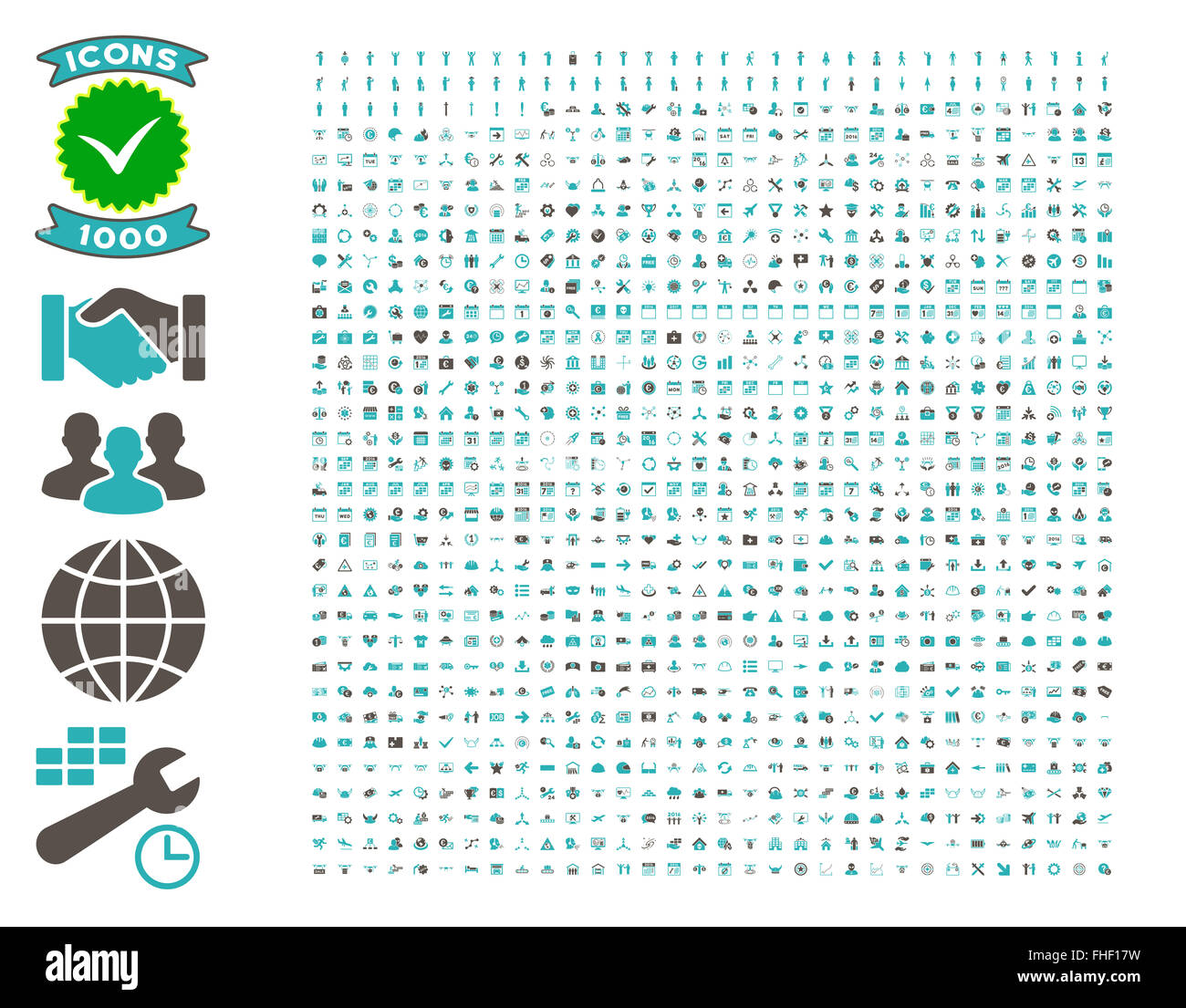 Collection Of 1000 Flat Vector Icons Stock Photo - Alamy