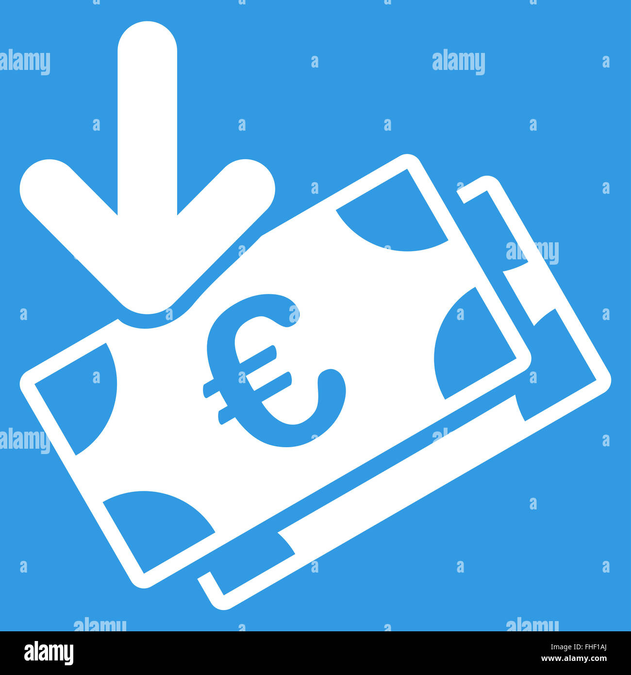 Euro Income Icon Stock Photo - Alamy