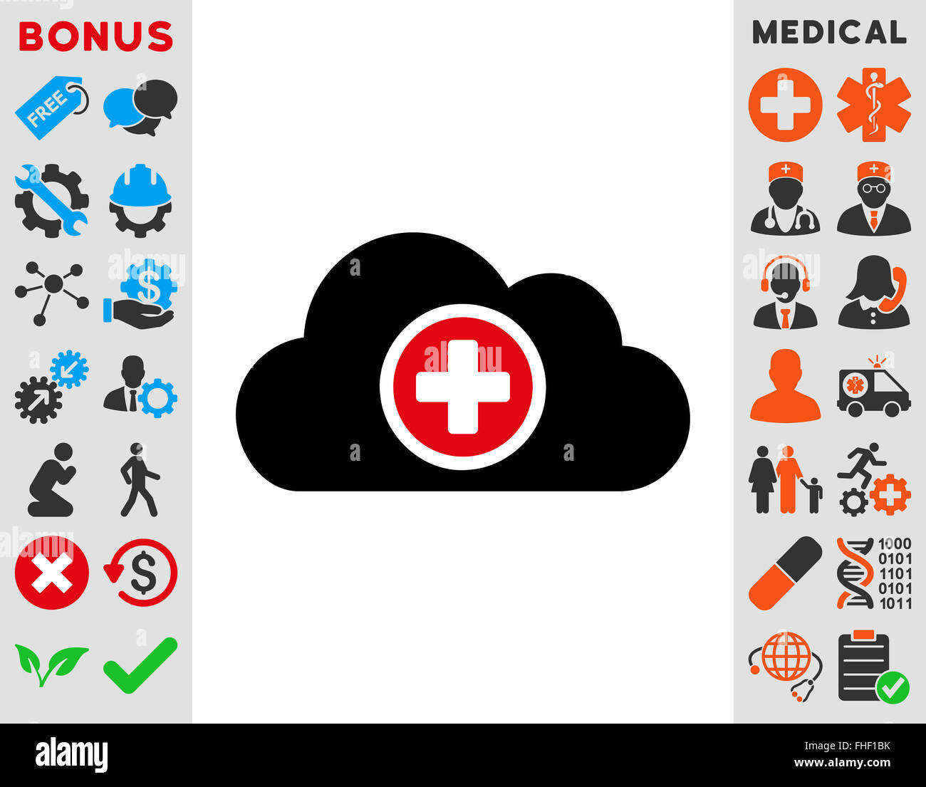 Health Care Cloud Icon Stock Photo - Alamy