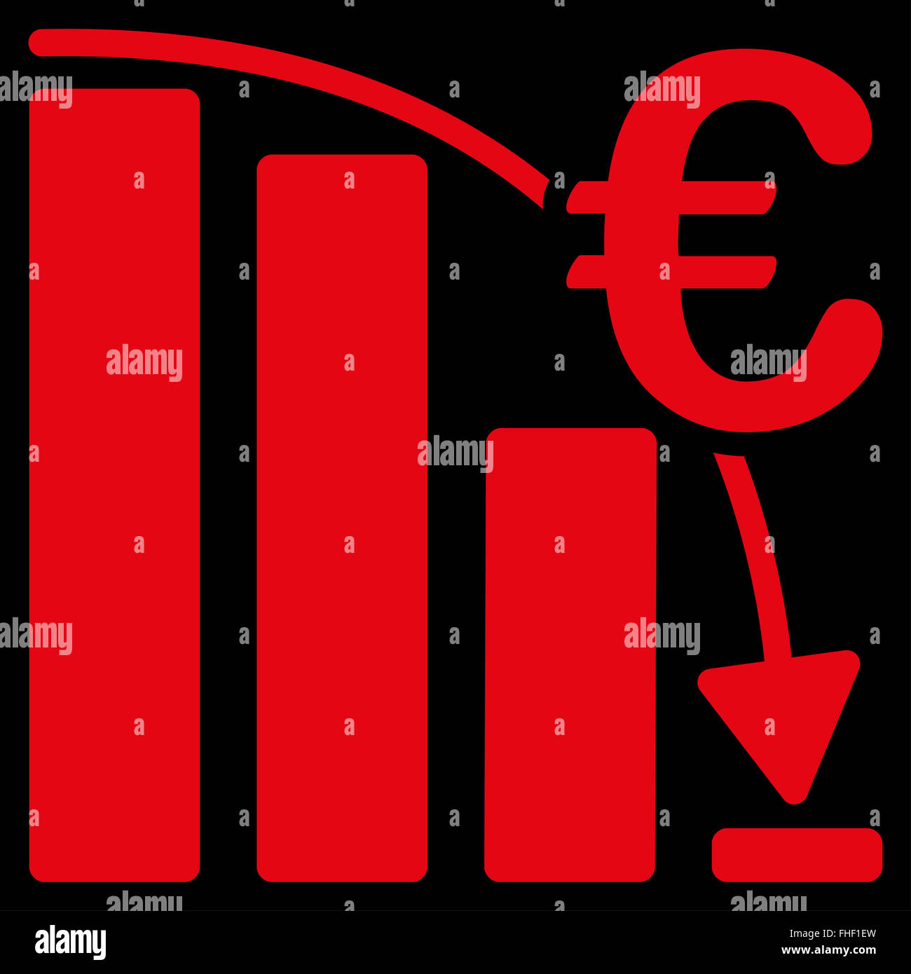 Euro Epic Fail Crisis Icon Stock Photo - Alamy