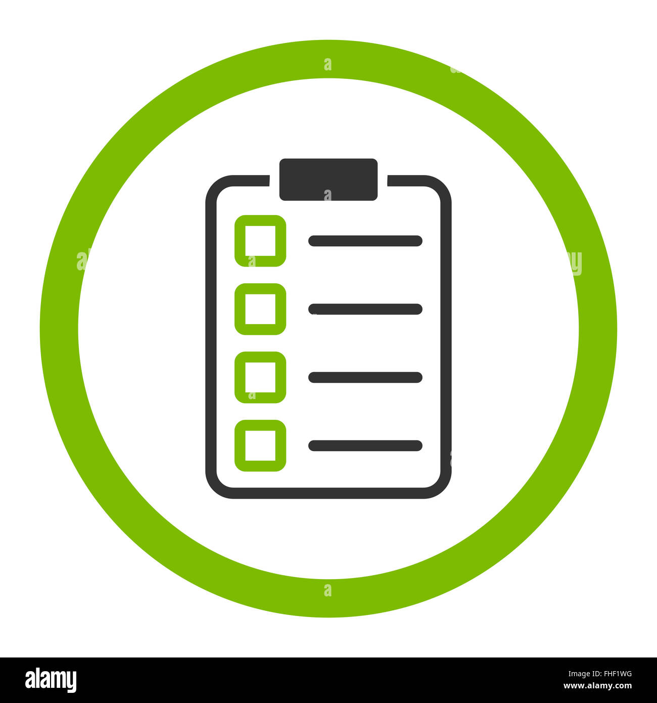 Examination flat eco green and gray colors rounded glyph icon Stock ...