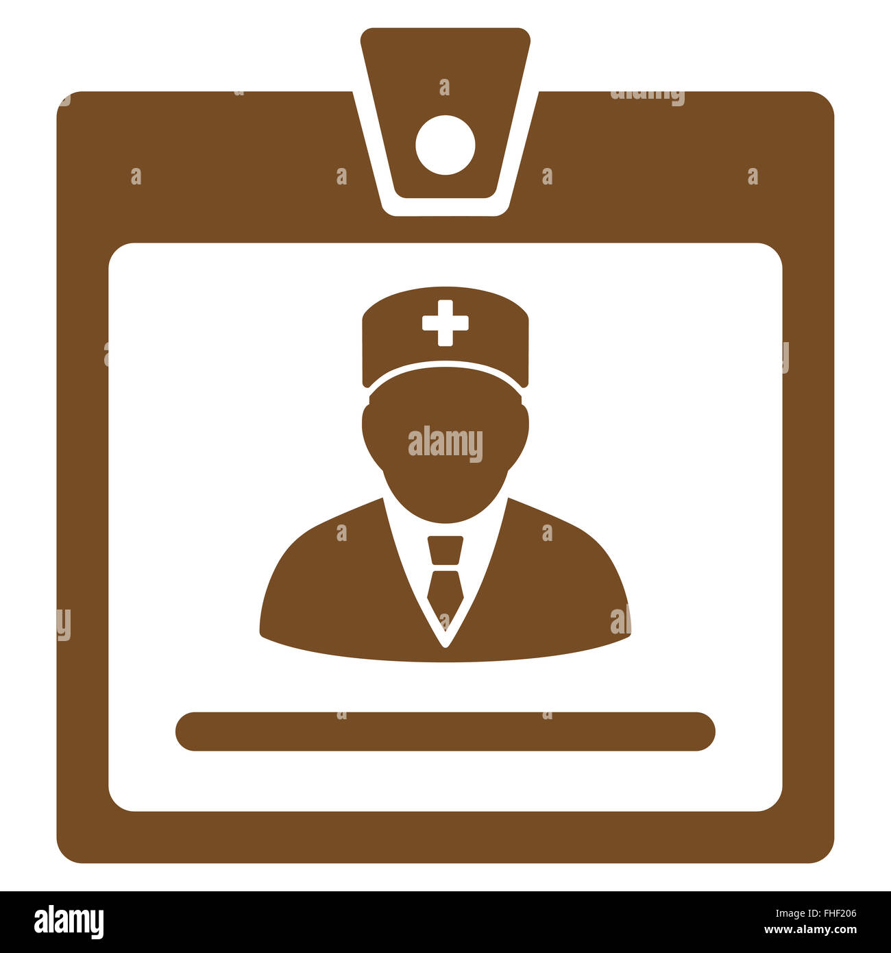 Doctor Badge Icon Stock Photo - Alamy