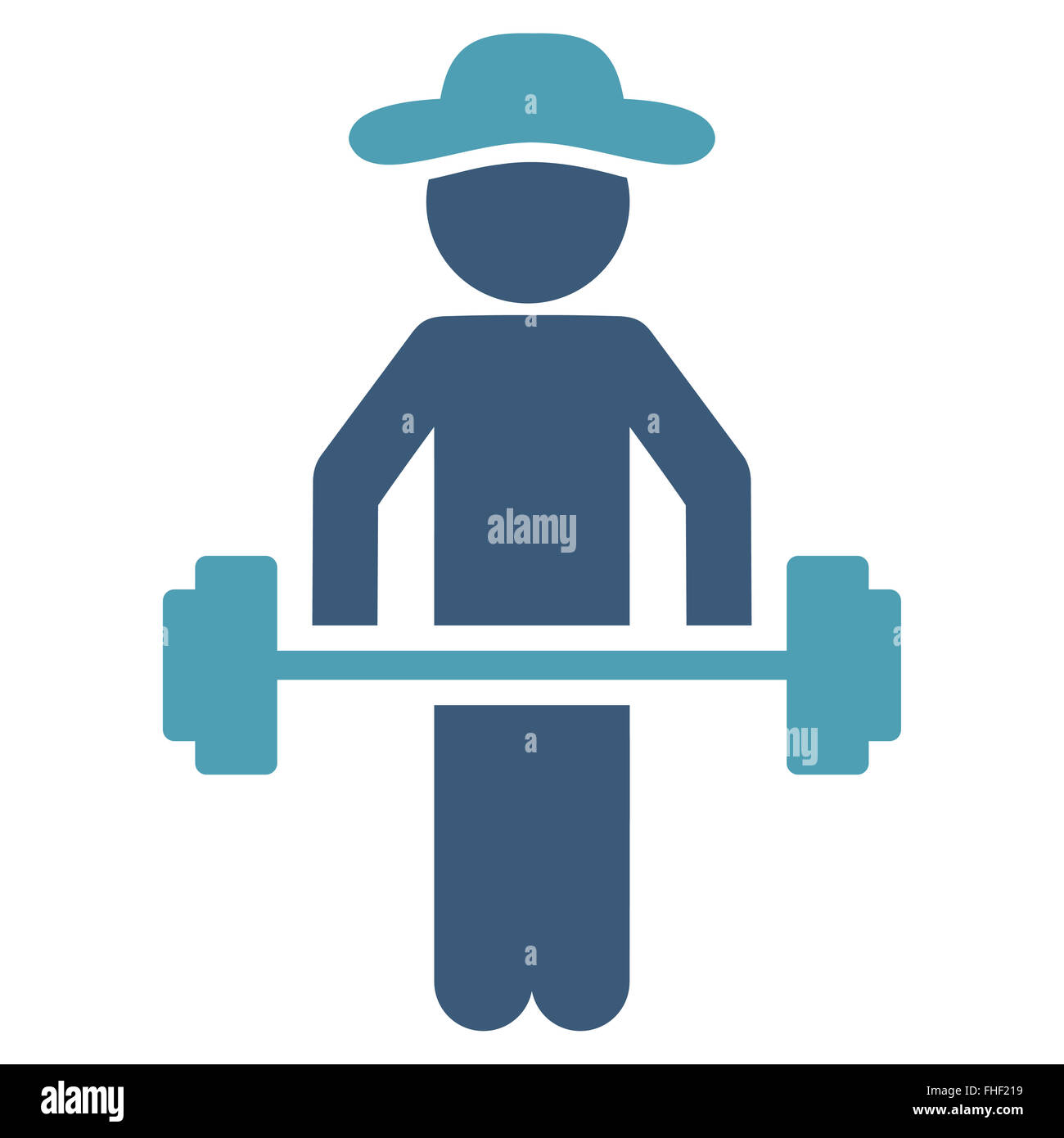 Guy Power Lifting Icon Stock Photo - Alamy