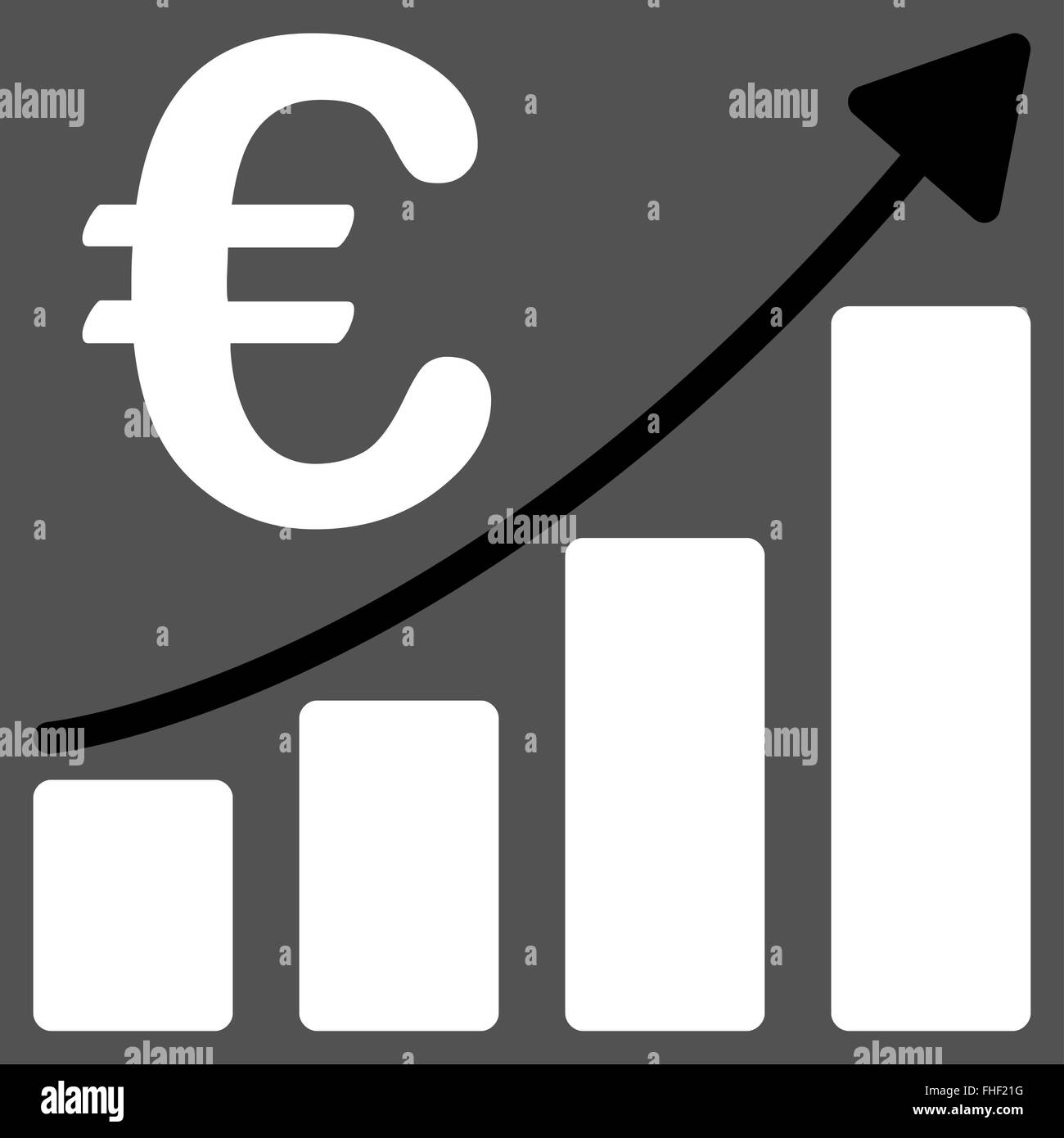 Euro Bar Chart Icon Stock Photo - Alamy