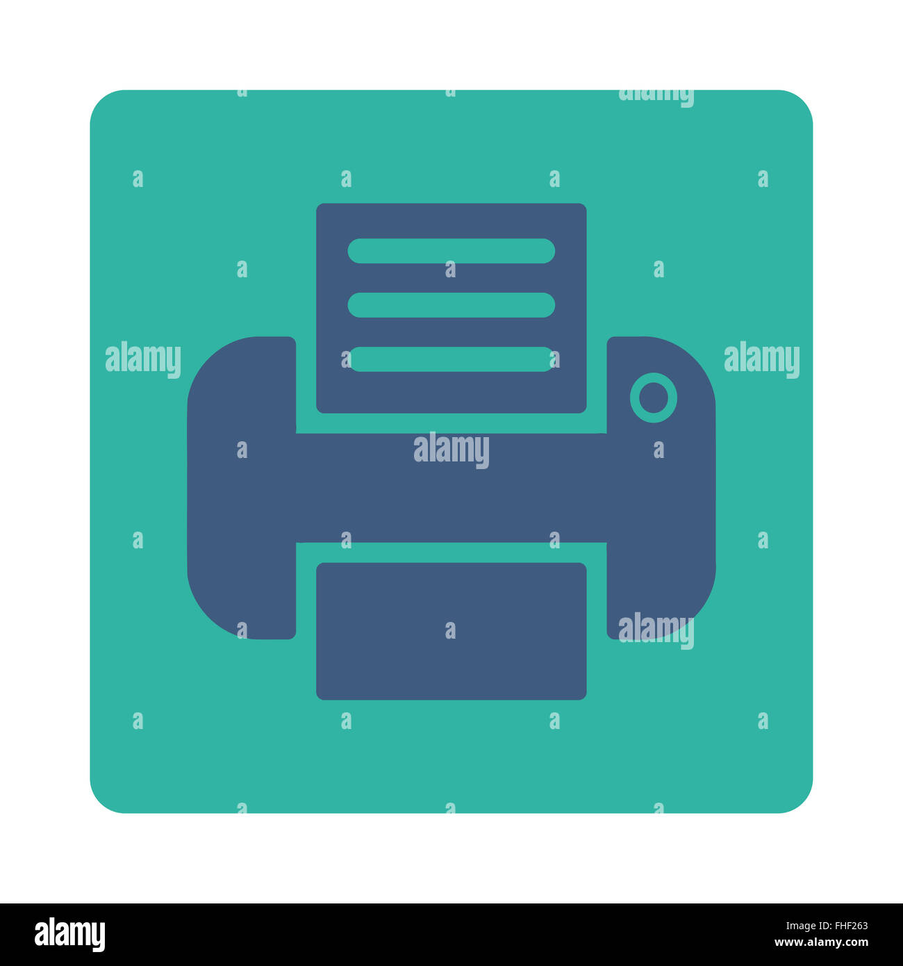 Print Rounded Square Button Stock Photo - Alamy
