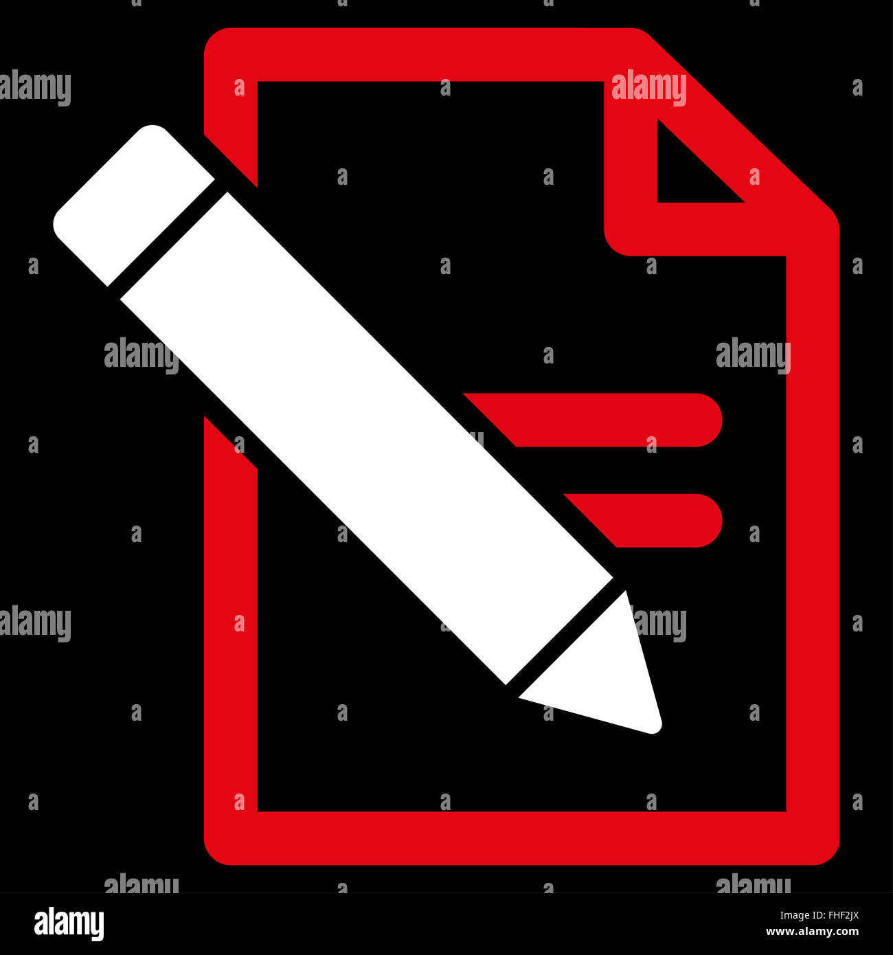 Edit Records Icon Stock Photo - Alamy