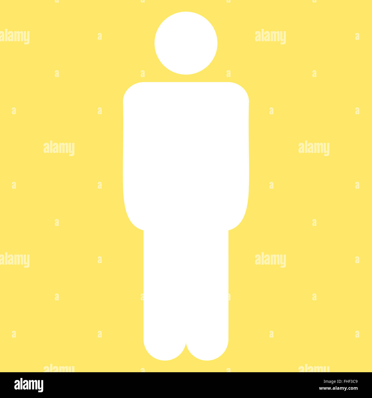 Man flat white color icon Stock Photo - Alamy