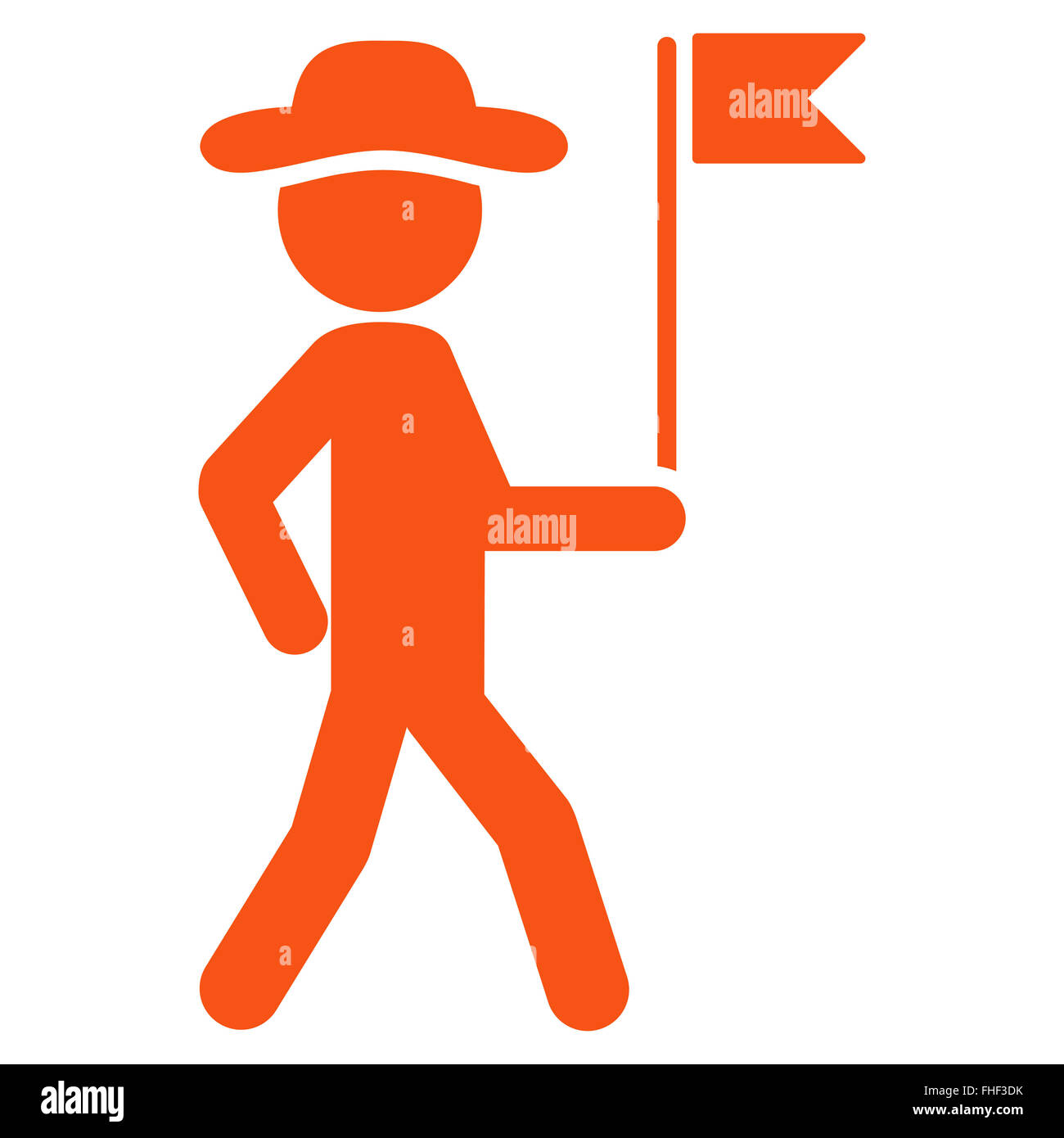 User Flag Guide Icon Stock Photo - Alamy