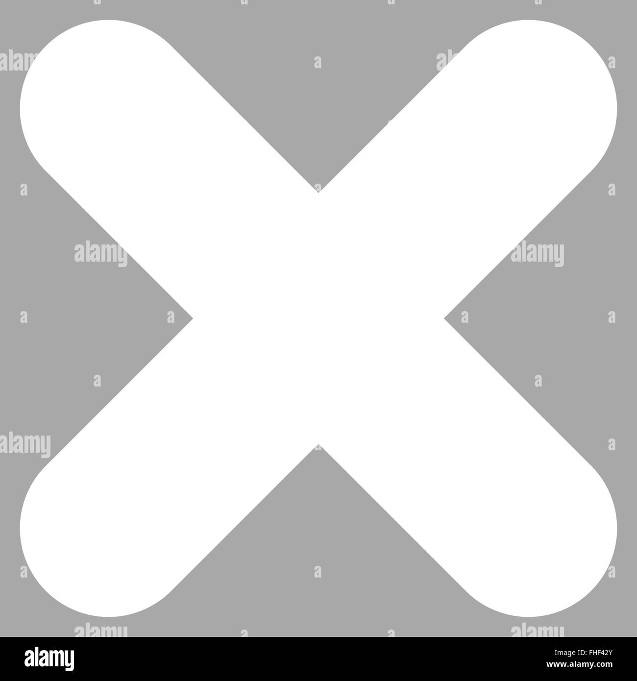 Cancel flat white color icon Stock Photo - Alamy