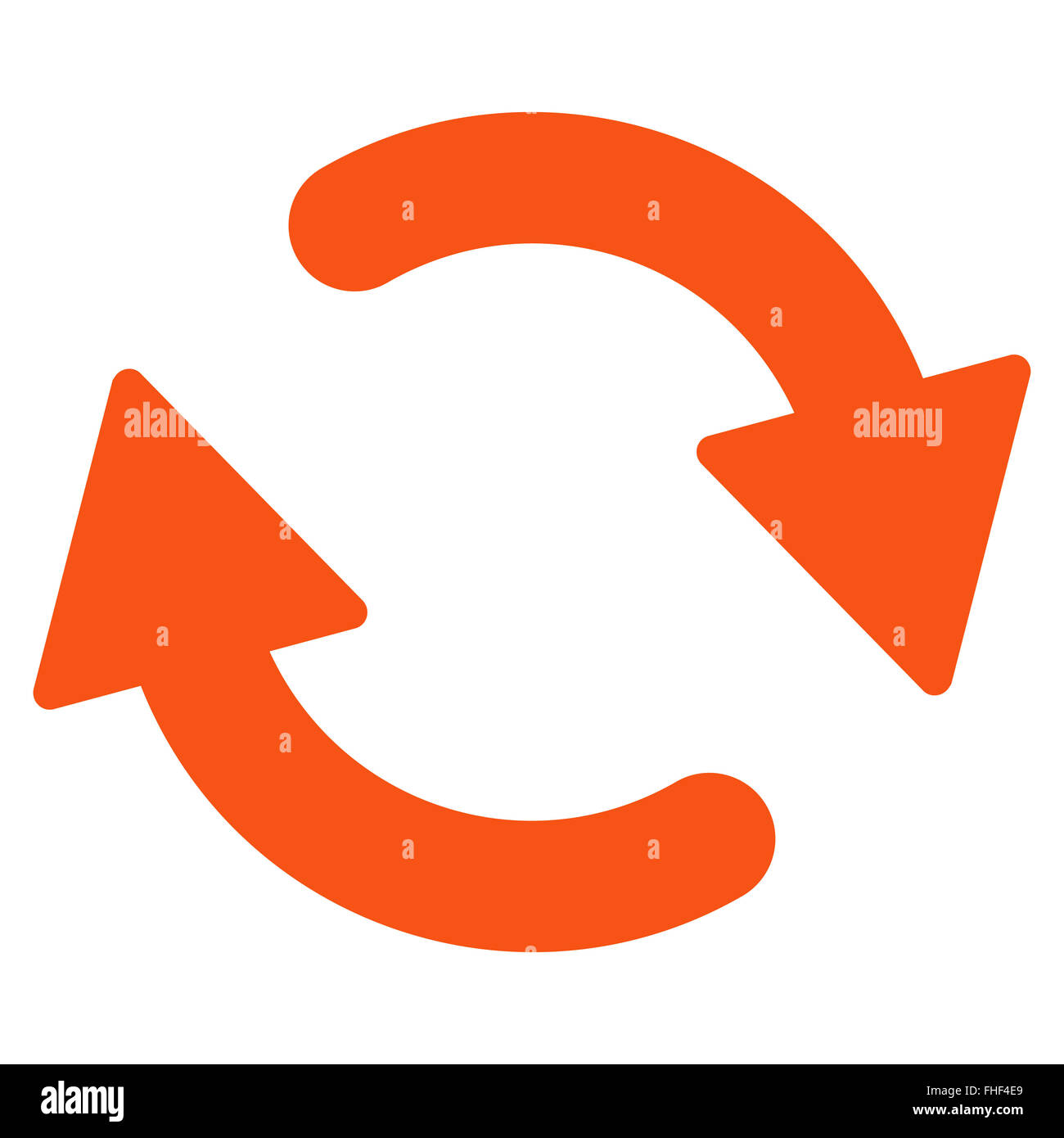 Refresh flat orange color icon Stock Photo - Alamy