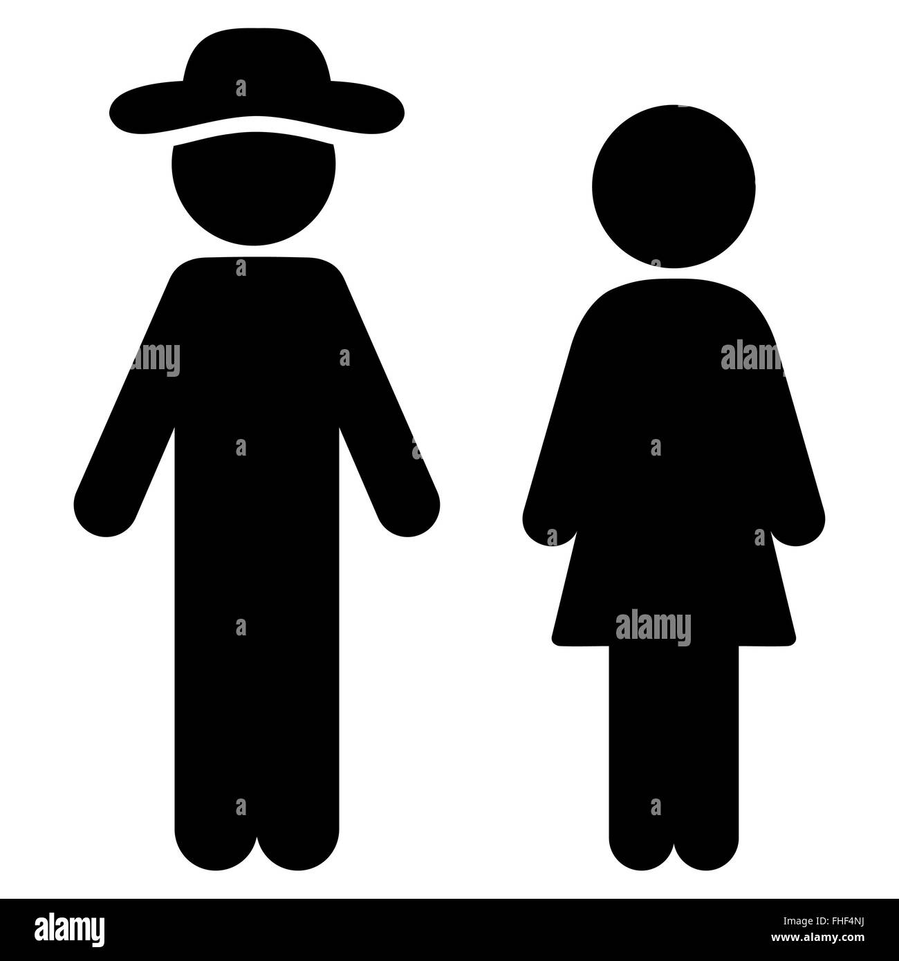 Agent And Lady Icon Stock Photo - Alamy