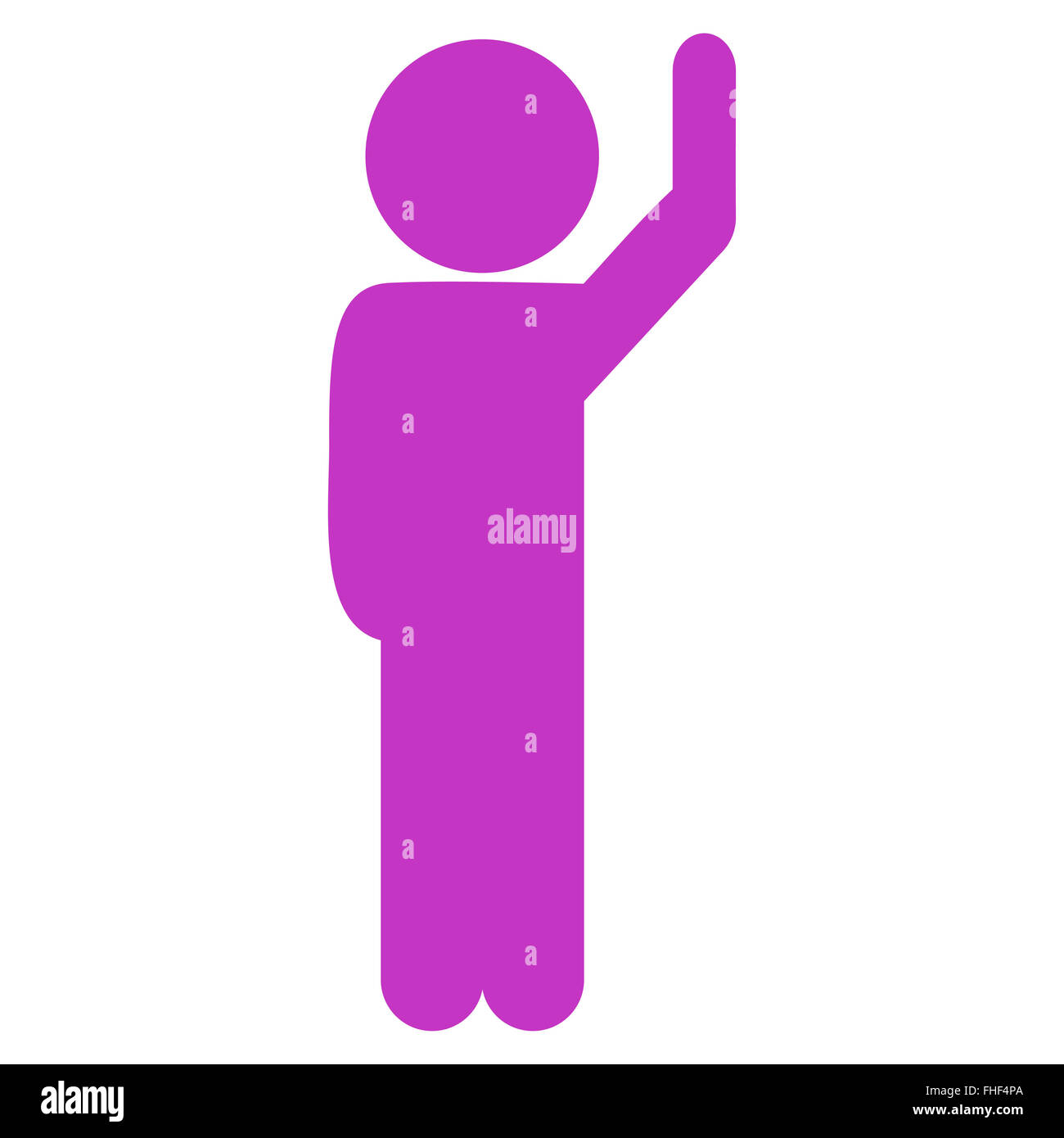 Human Profile Hello Icon Stock Photo - Alamy