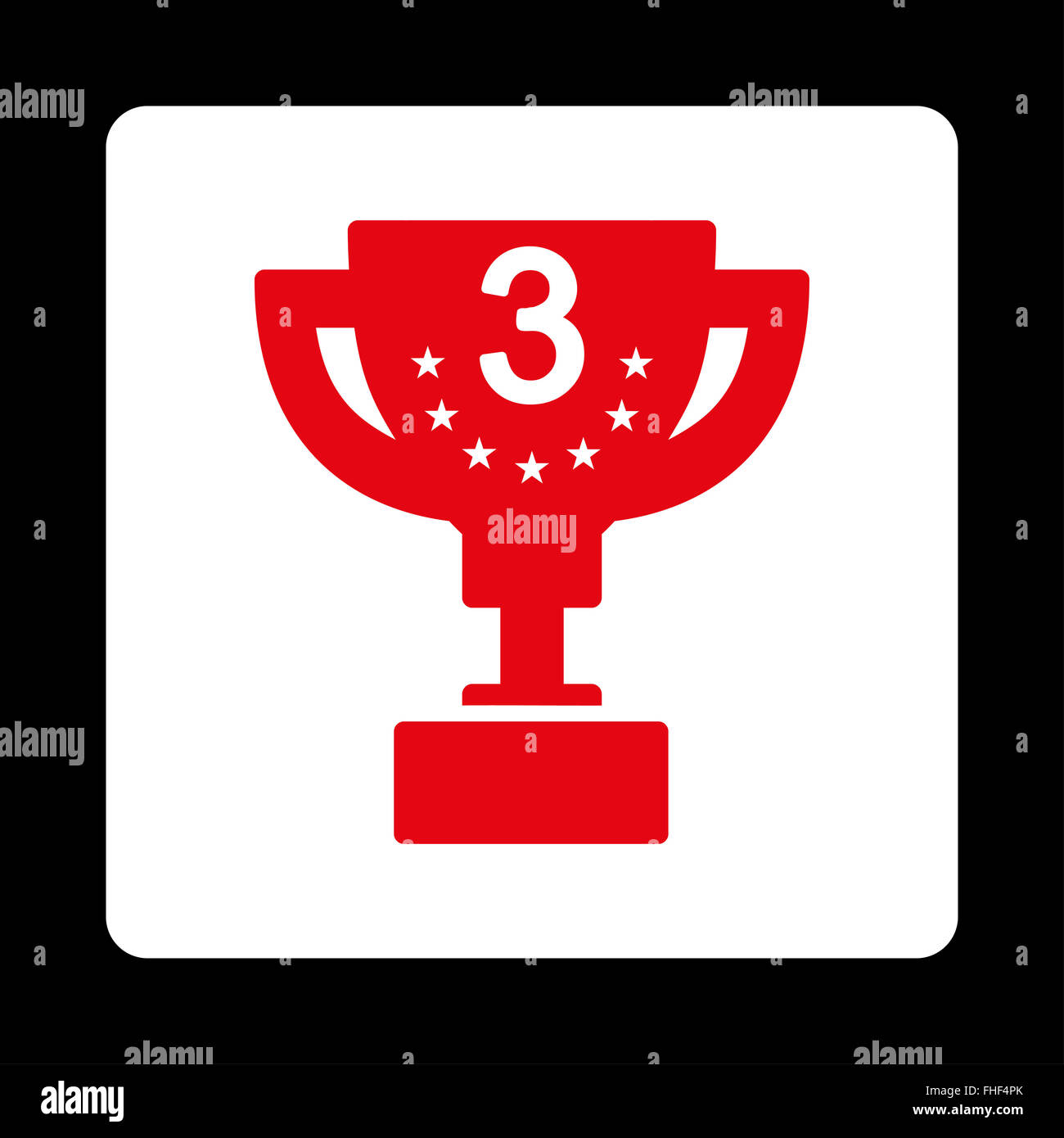Third prize icon from Award Buttons OverColor Set Stock Photo - Alamy