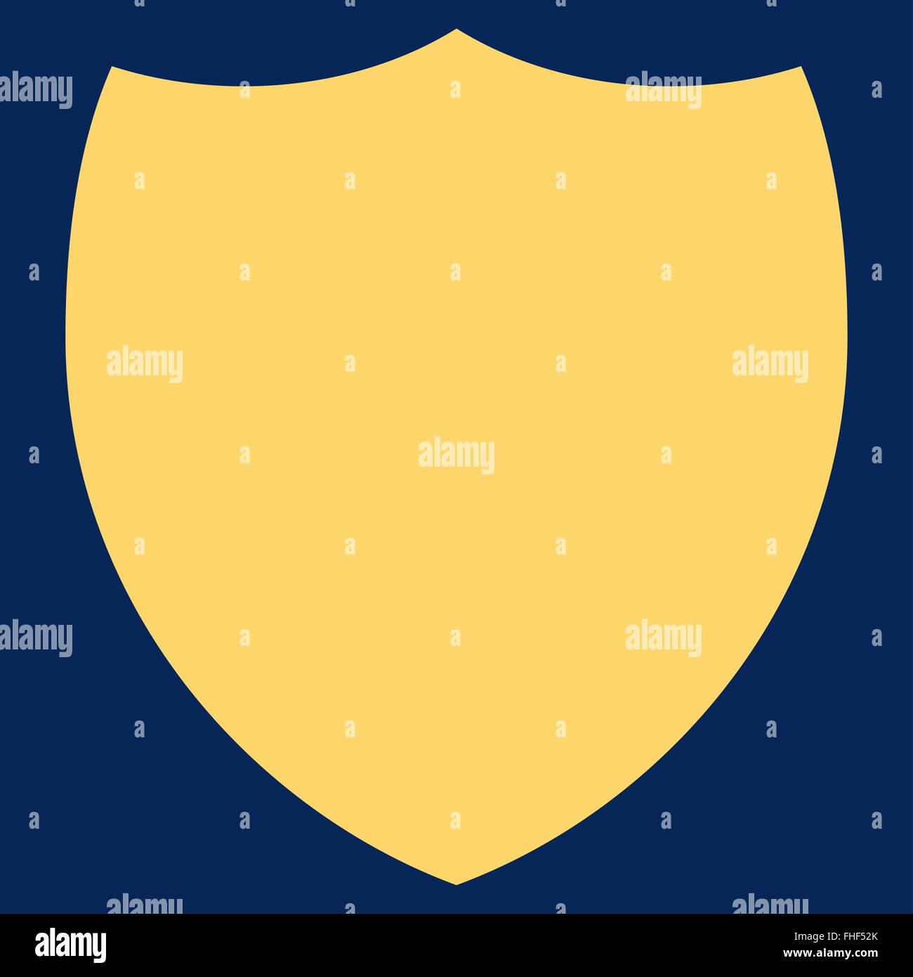 Shield flat yellow color icon Stock Photo - Alamy