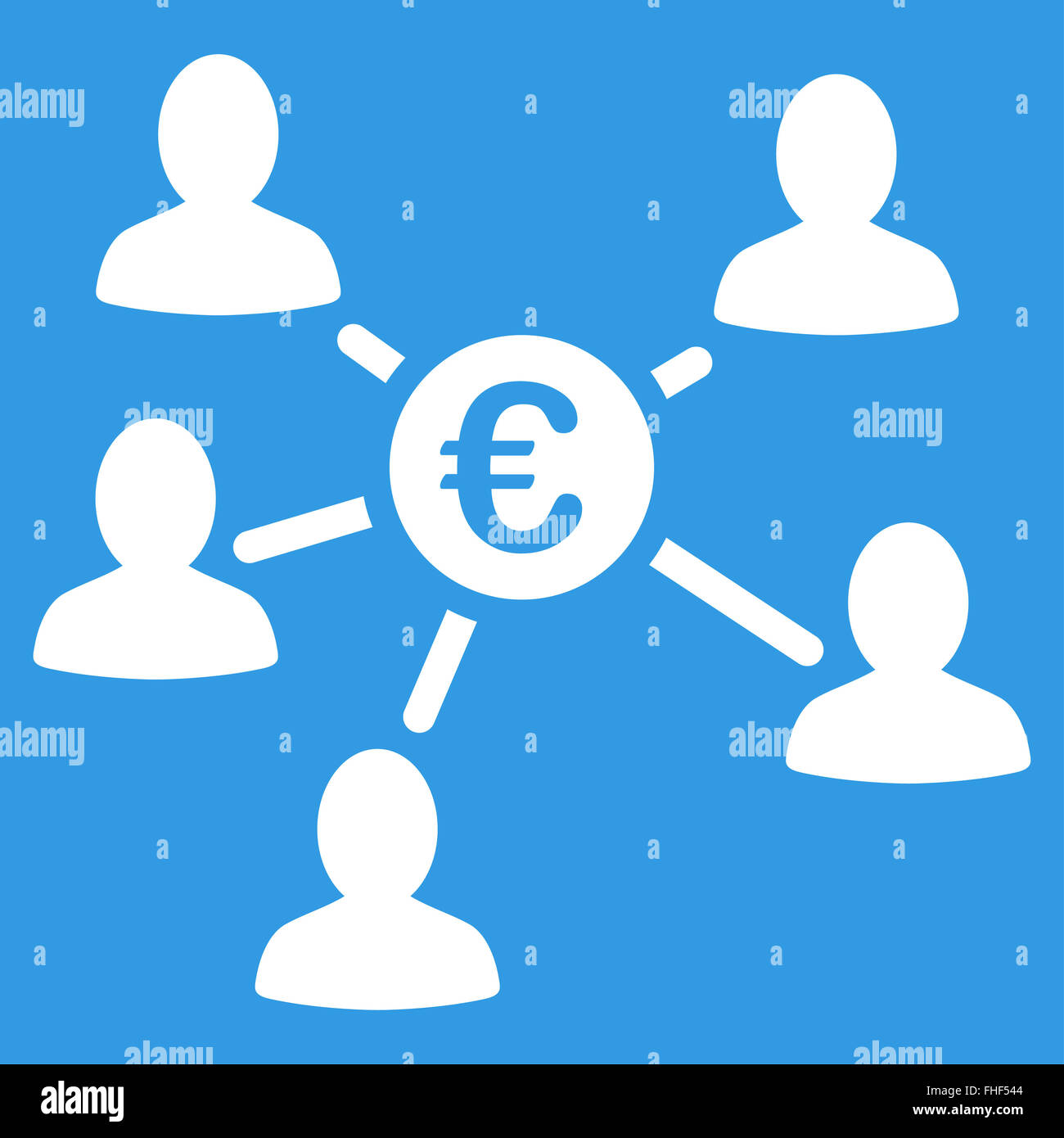 Euro Client Payments Icon Stock Photo - Alamy