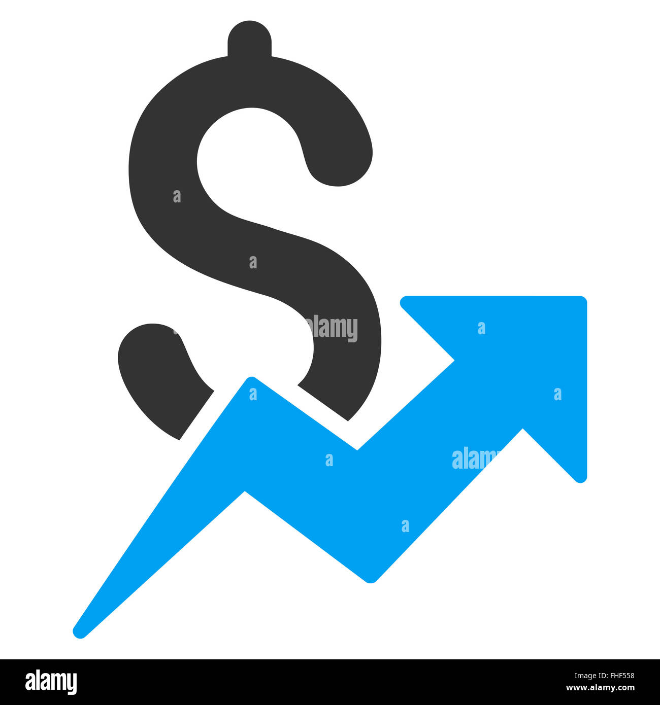 Dollar Growth Icon Stock Photo - Alamy