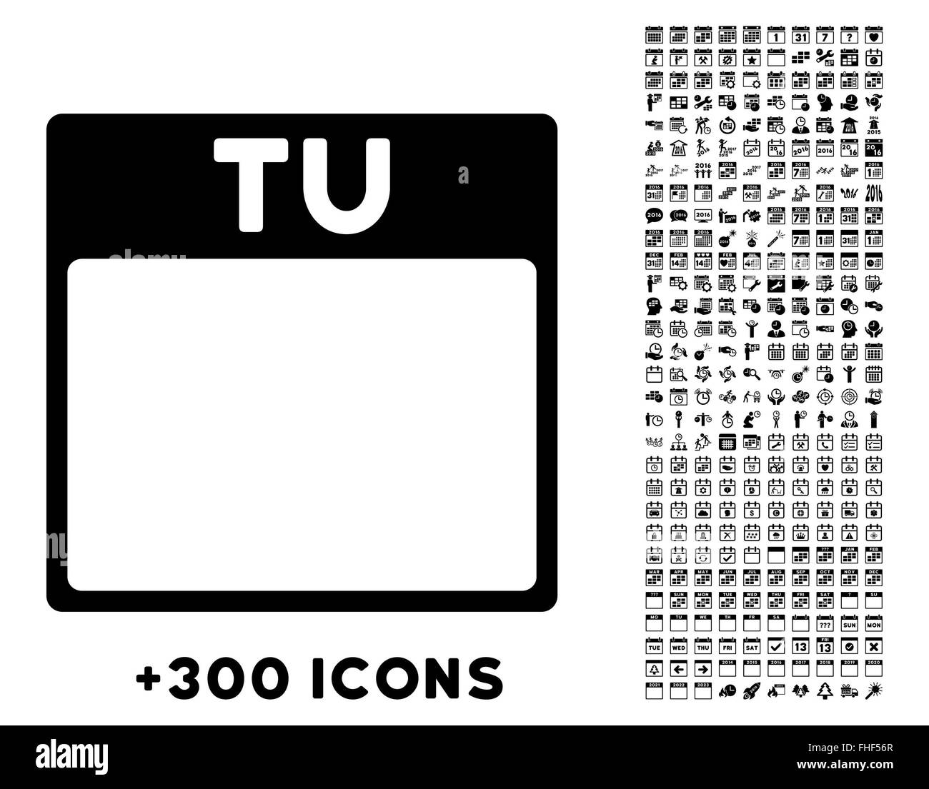 Tuesday Flat Icon Stock Photo - Alamy