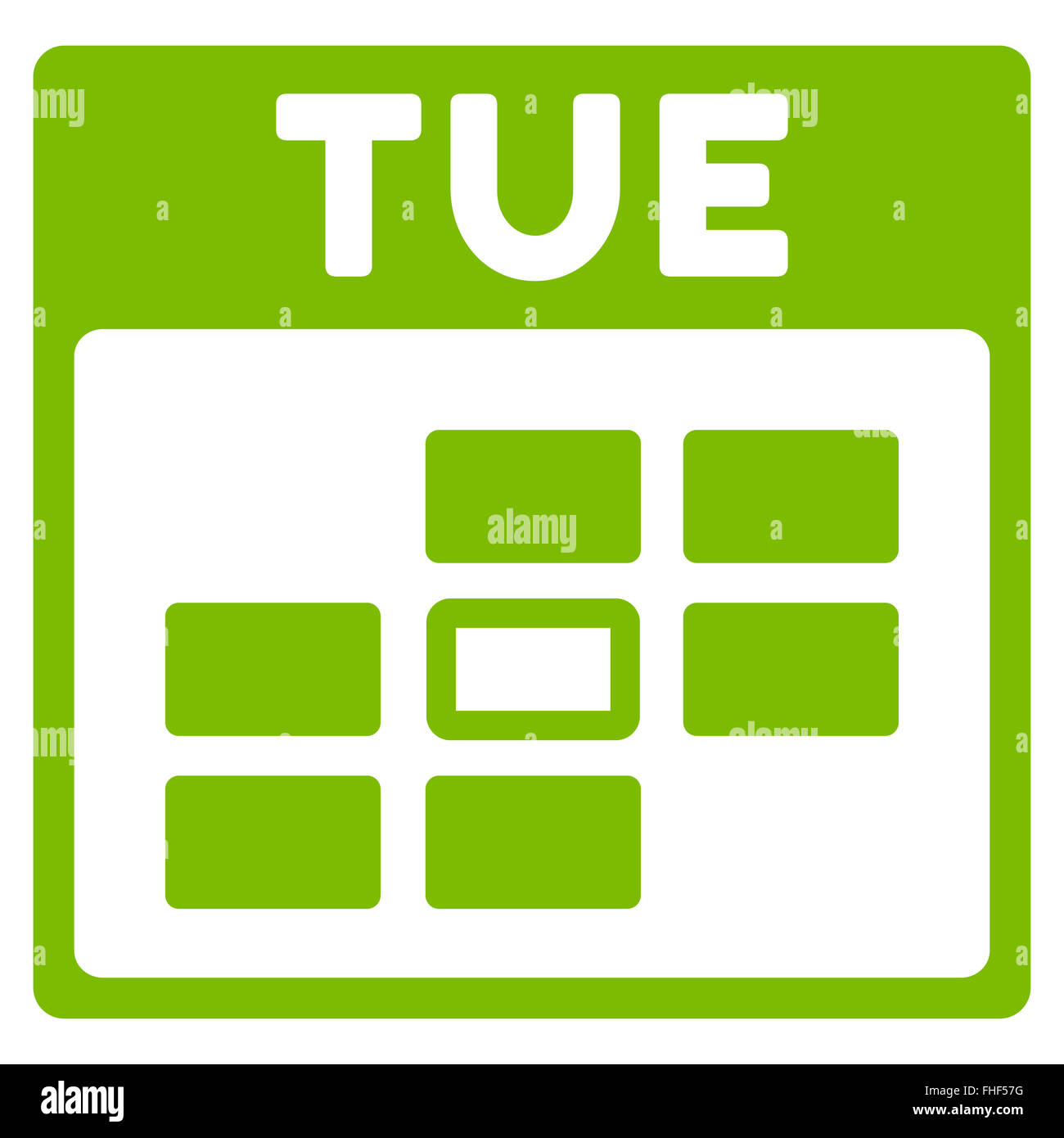 Tuesday Flat Icon Stock Photo - Alamy