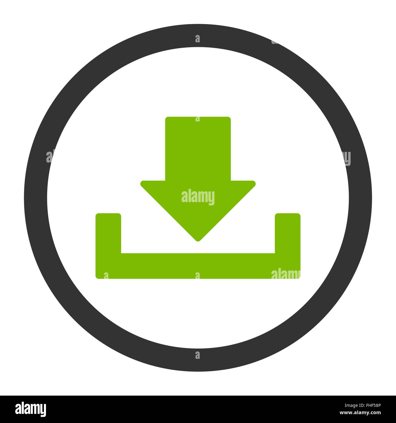 Download flat eco green and gray colors rounded vector icon Stock Photo ...